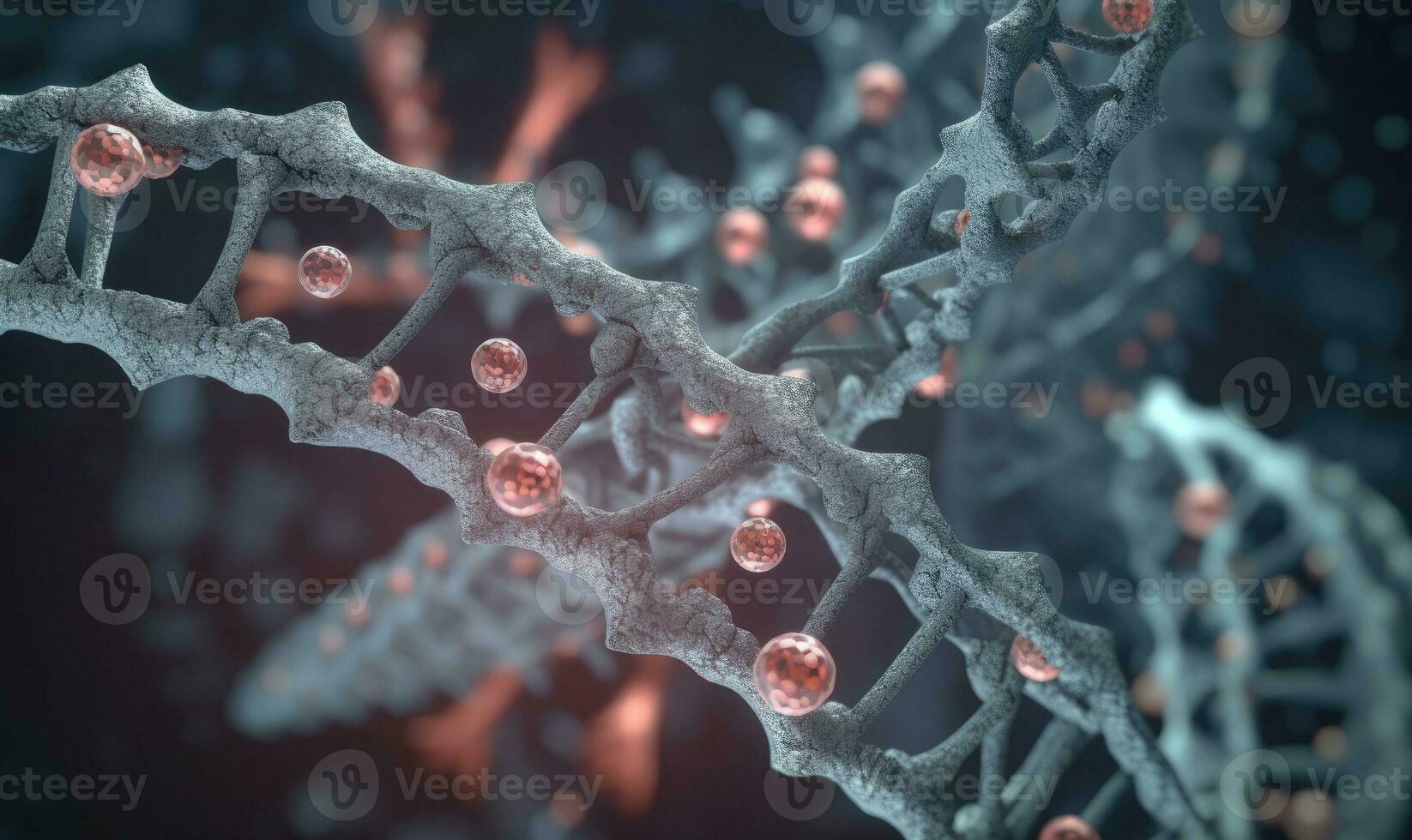 Close-up view of bacterial cells dividing. Creating using generative AI tools 33515083 Stock ...