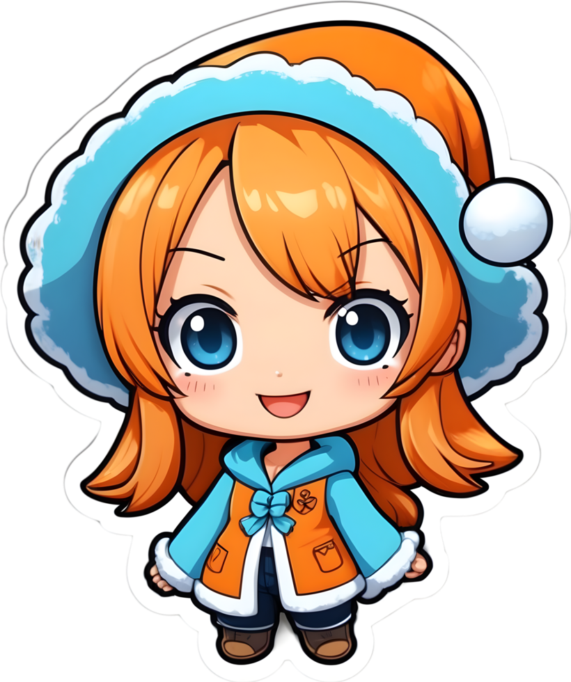 Nami with christmas wear, ai generative 33530425 PNG