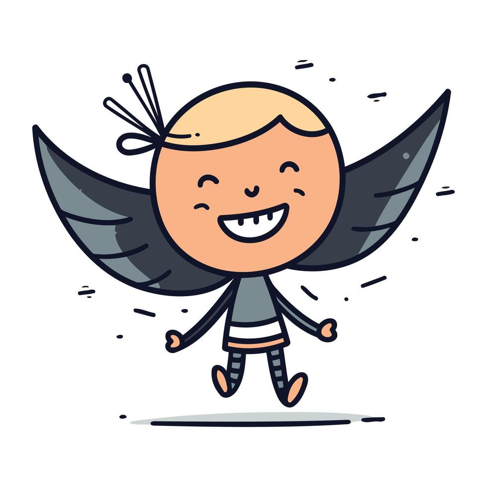 Cute Cartoon Angel Vector Illustration Isolated On White Background 33530520 Vector Art At