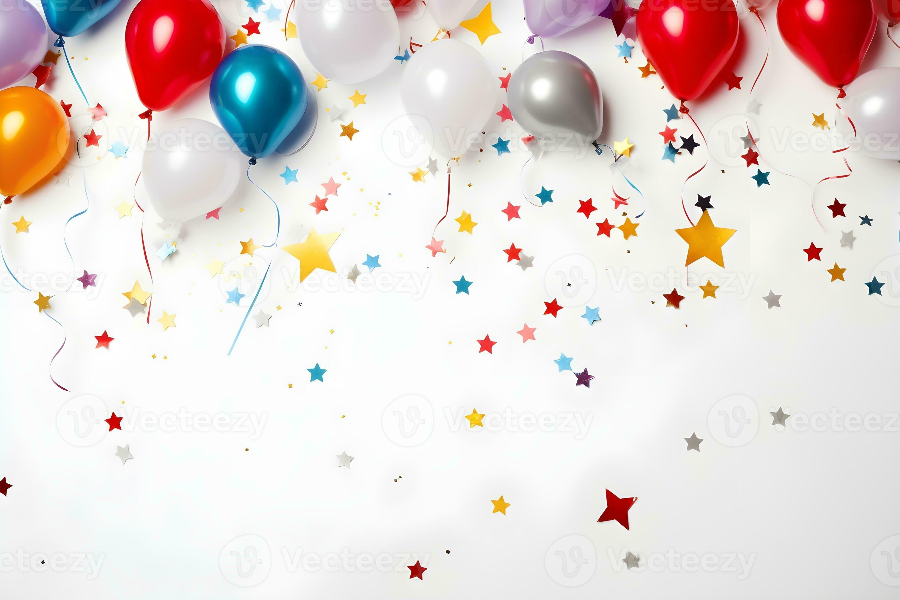 Party stylish decorations on white background, ai generative 33533244 Stock Photo at Vecteezy