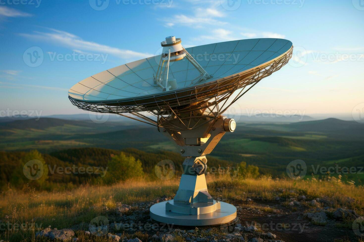satellite dish facing the sky AI Generated 33534124 Stock Photo at Vecteezy
