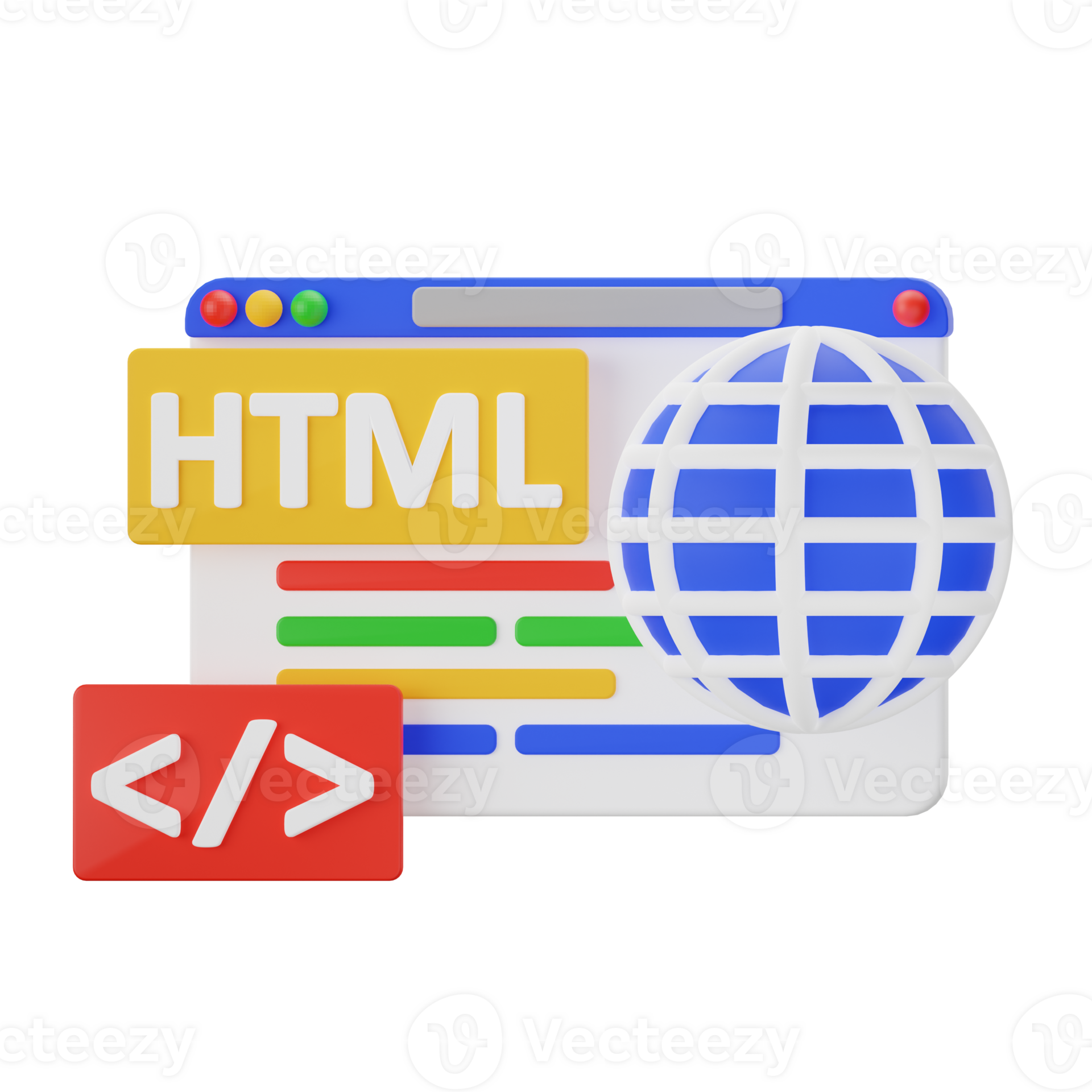 Html Coding 3d Illustrations 33535076 Png