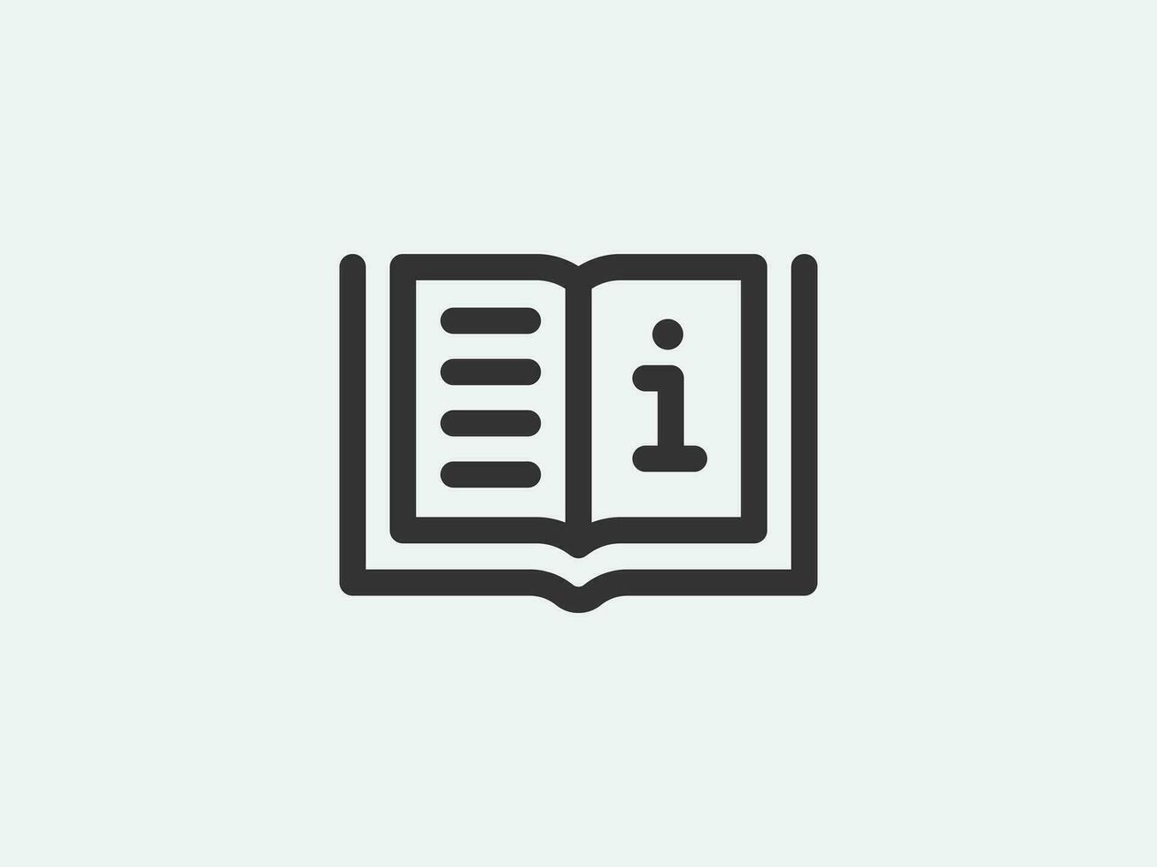 Guide icon vector, user manual. Service information document ...