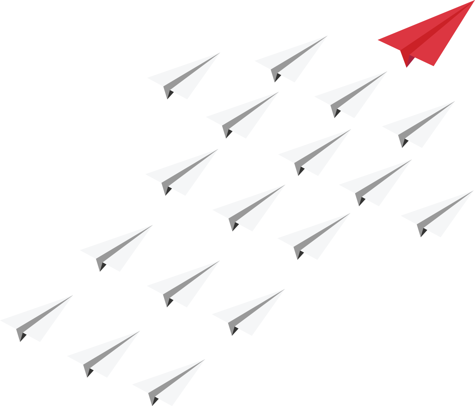 Business Leadership Concept With Red Paper Plane Leading White ... Business Leadership Concept With Red Paper Plane Leading White ...