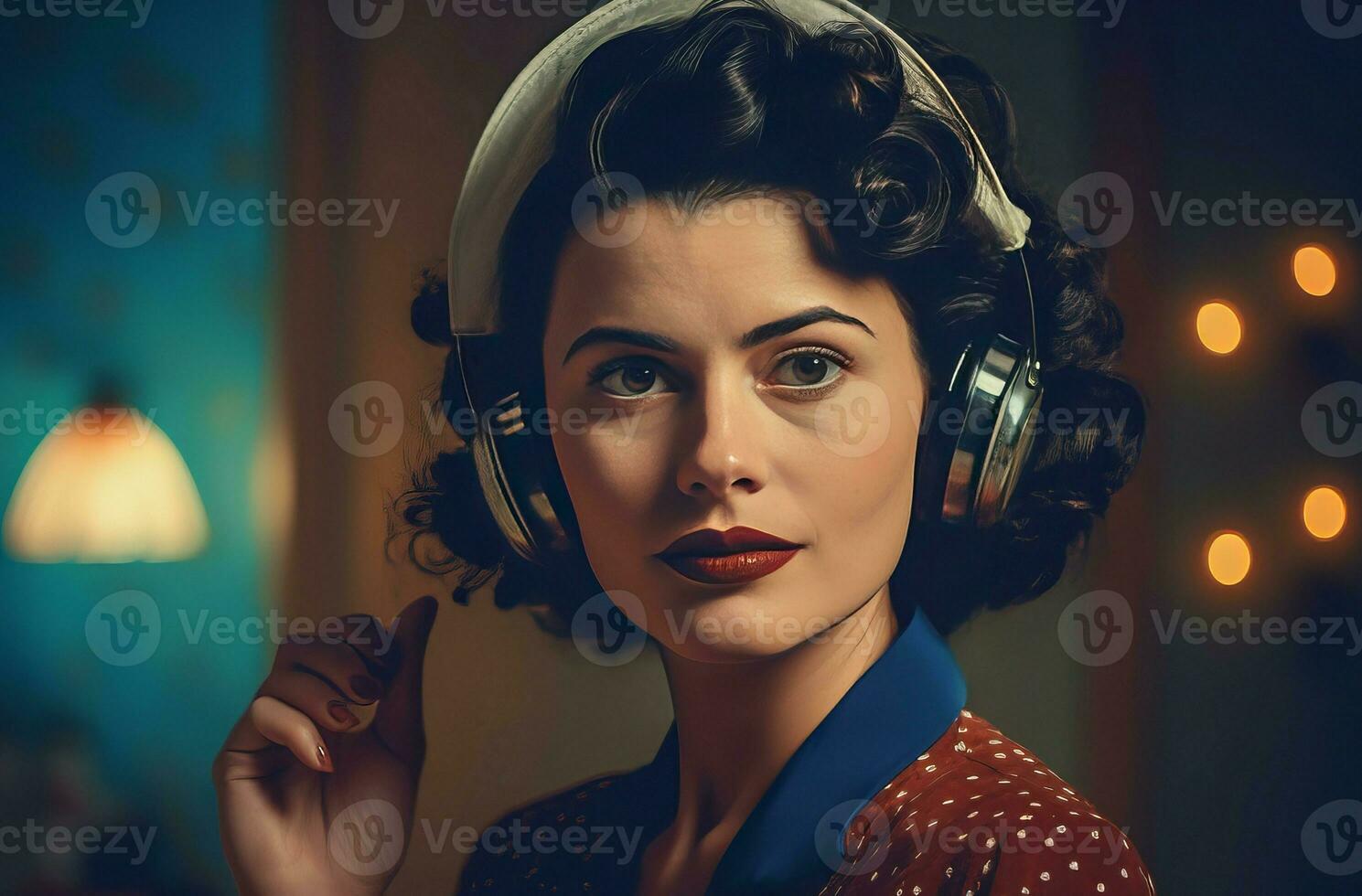 Woman retro music style. Generate Ai 33538734 Stock Photo at Vecteezy Woman retro music style. Generate Ai 33538734 Stock Photo at Vecteezy