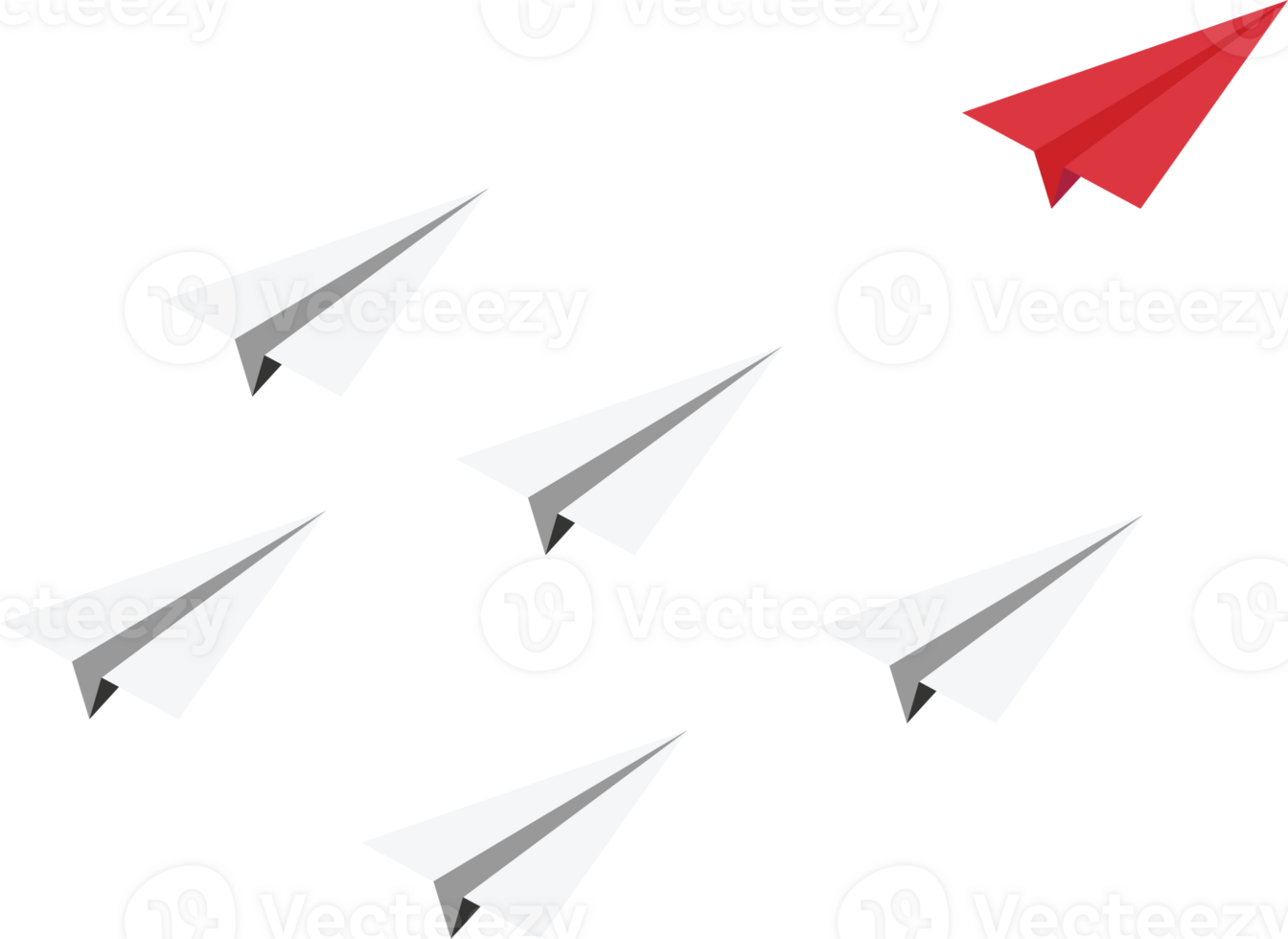 Business Leadership Concept With Red Paper Plane Leading White ... Business Leadership Concept With Red Paper Plane Leading White ...