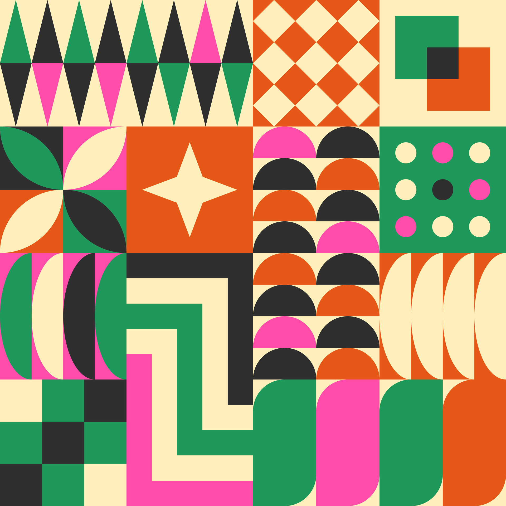 Abstract simple geometric seamless pattern with figure, form, shapes ...