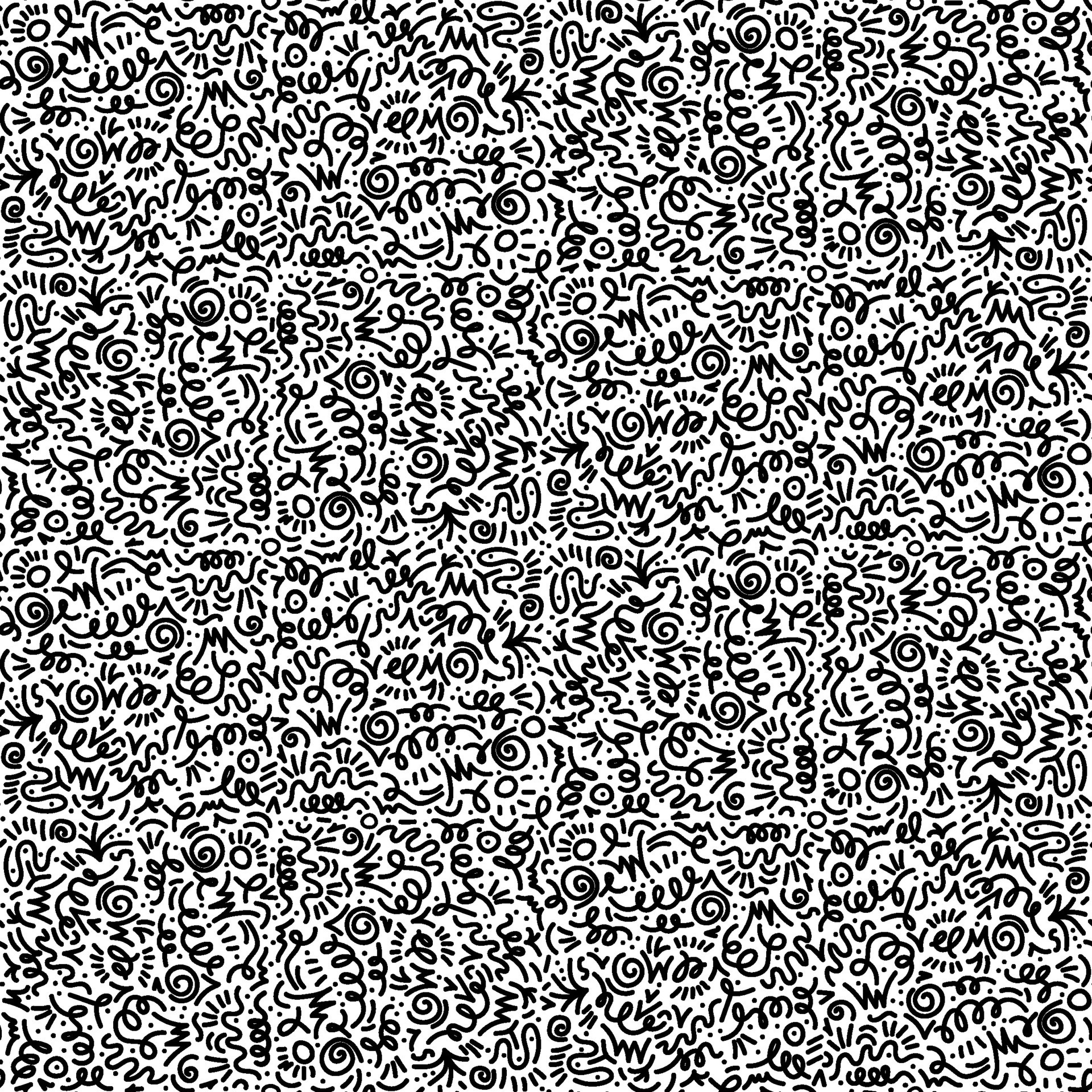 Bw 90s Squiggle Scribble Seamless Pattern 33541346 Vector Art At Vecteezy