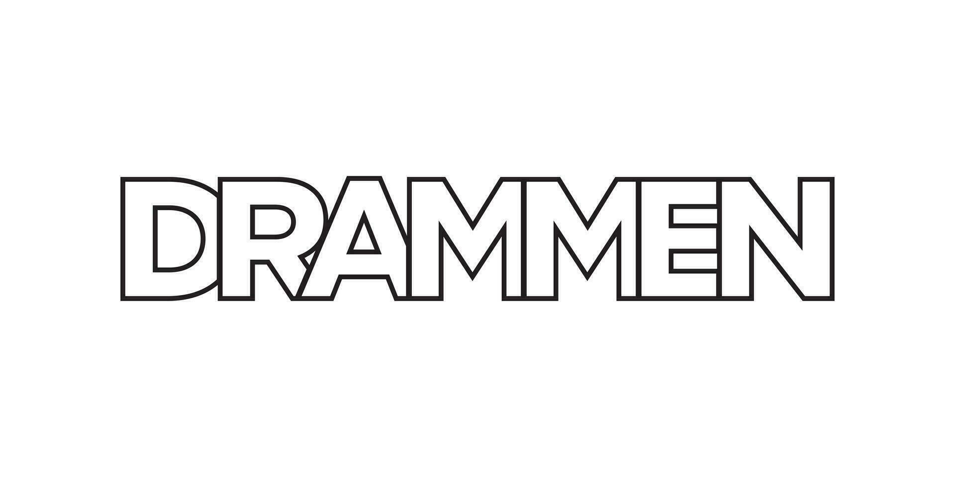 drammen en el Noruega emblema. el diseño caracteristicas un geométrico estilo, vector ...