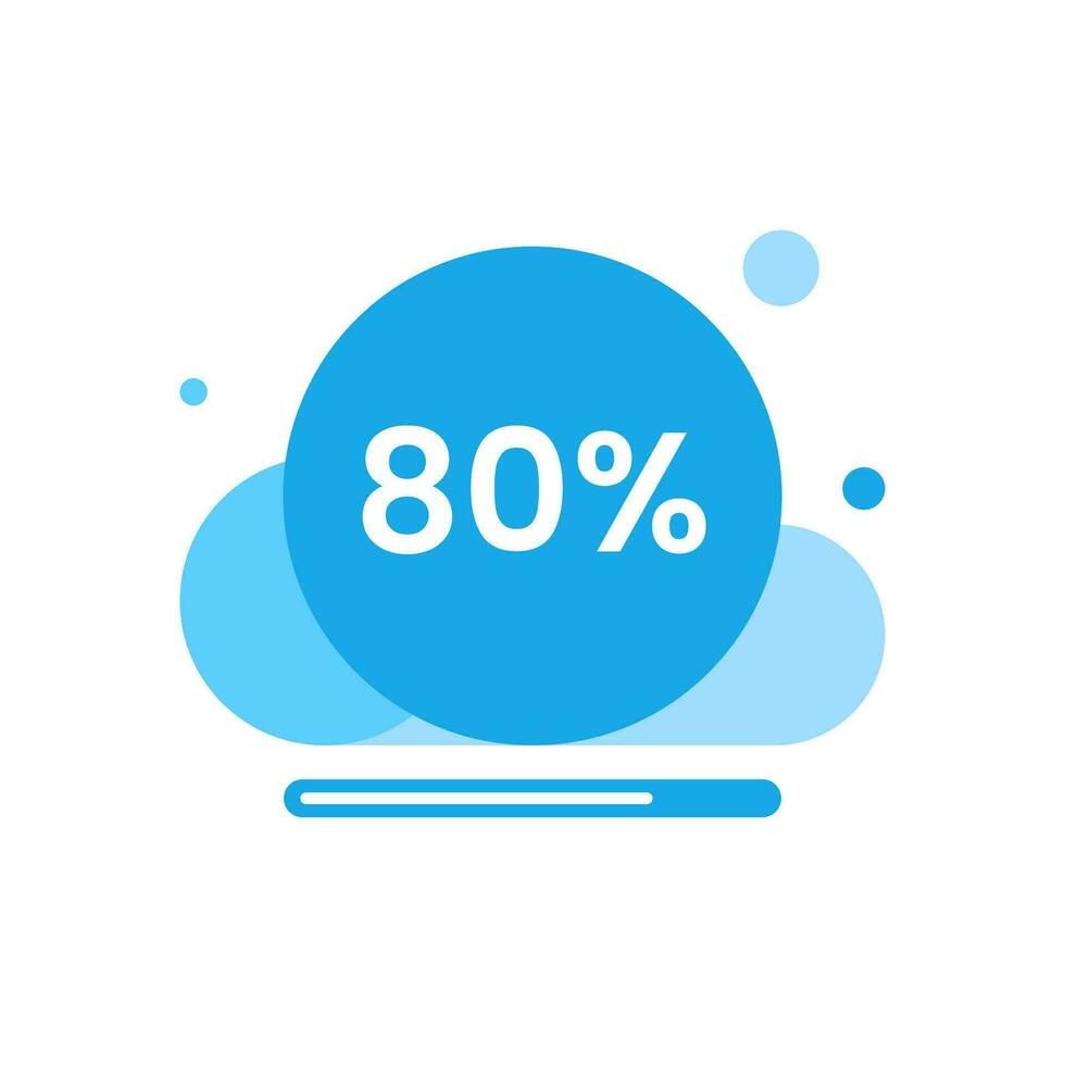 uploading to cloud, progress bar concept illustration flat design ...