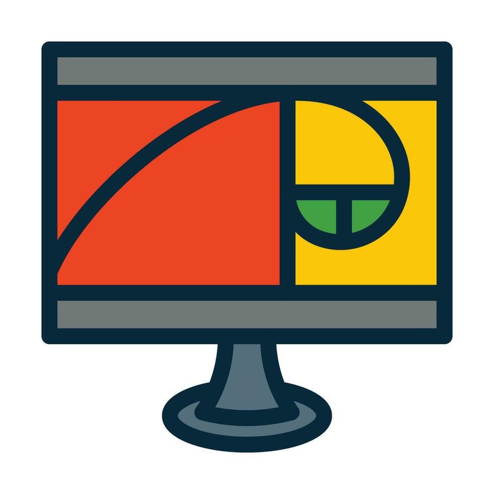 Golden Ratio Vector Thick Line Filled Dark Colors 33543755 Vector Art ...