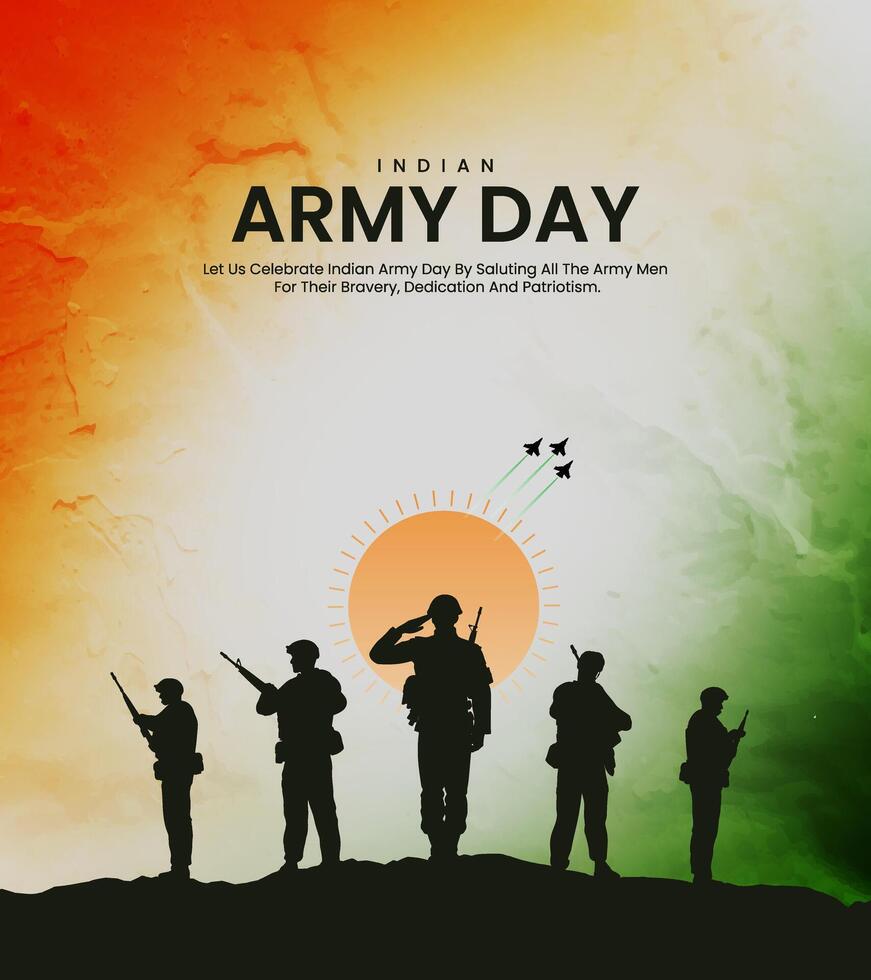 India Army Day. Army day creative design for social media ads. Army Day India festival. kargil ...
