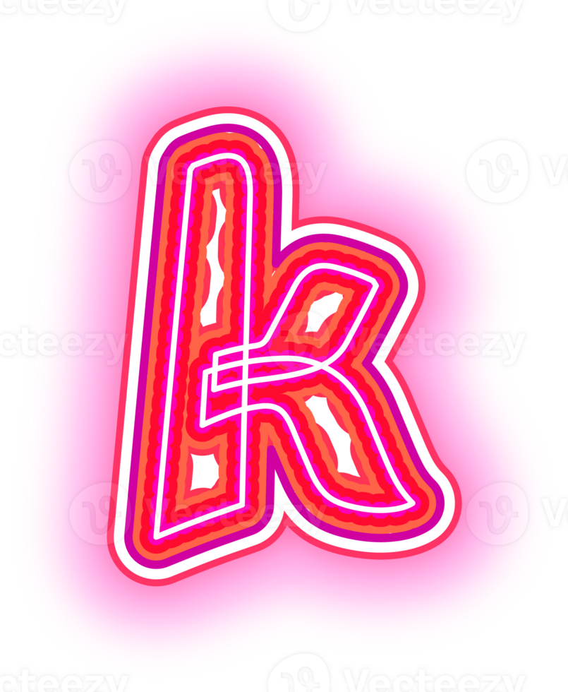 Pink Neon Letter K 33553732 Png