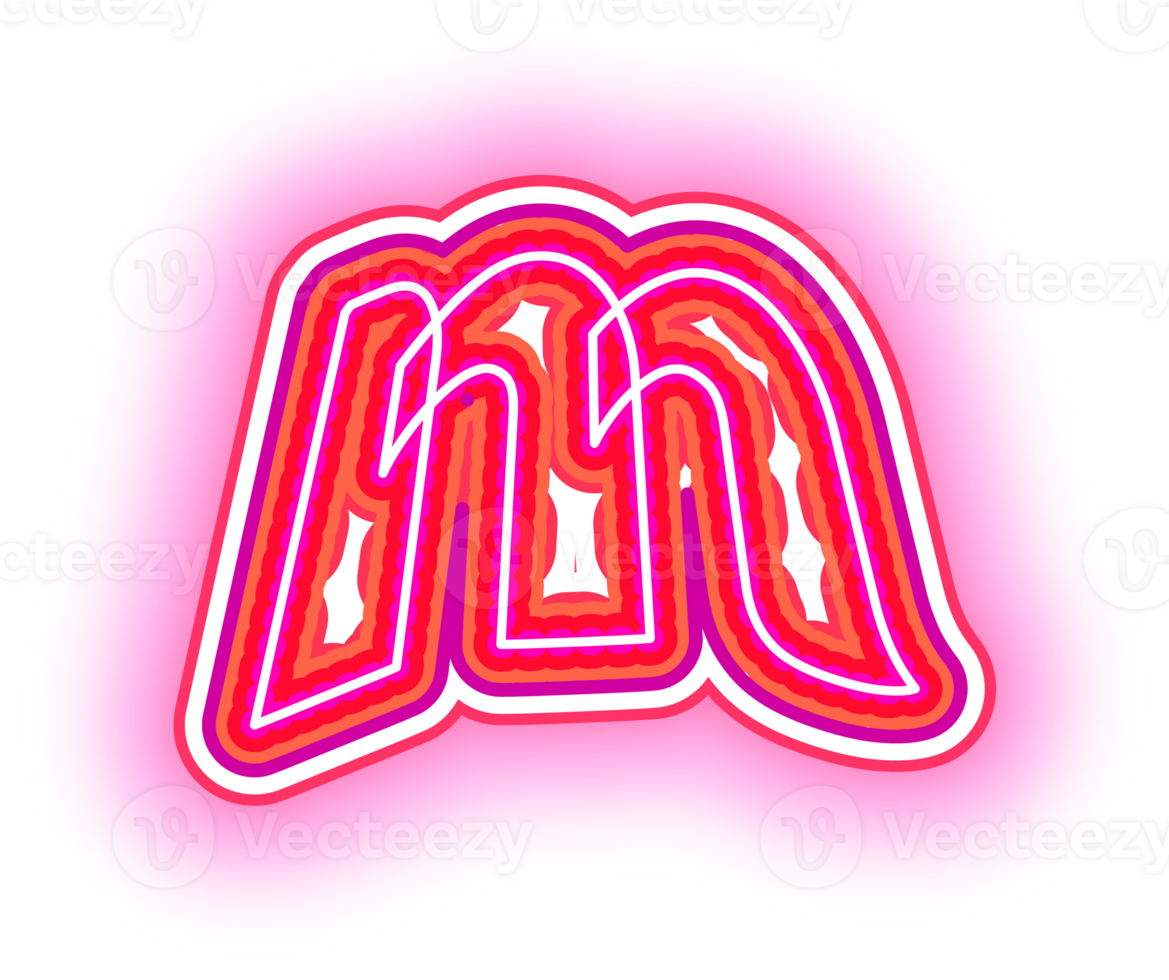 Pink Neon Letter M 33554363 Png