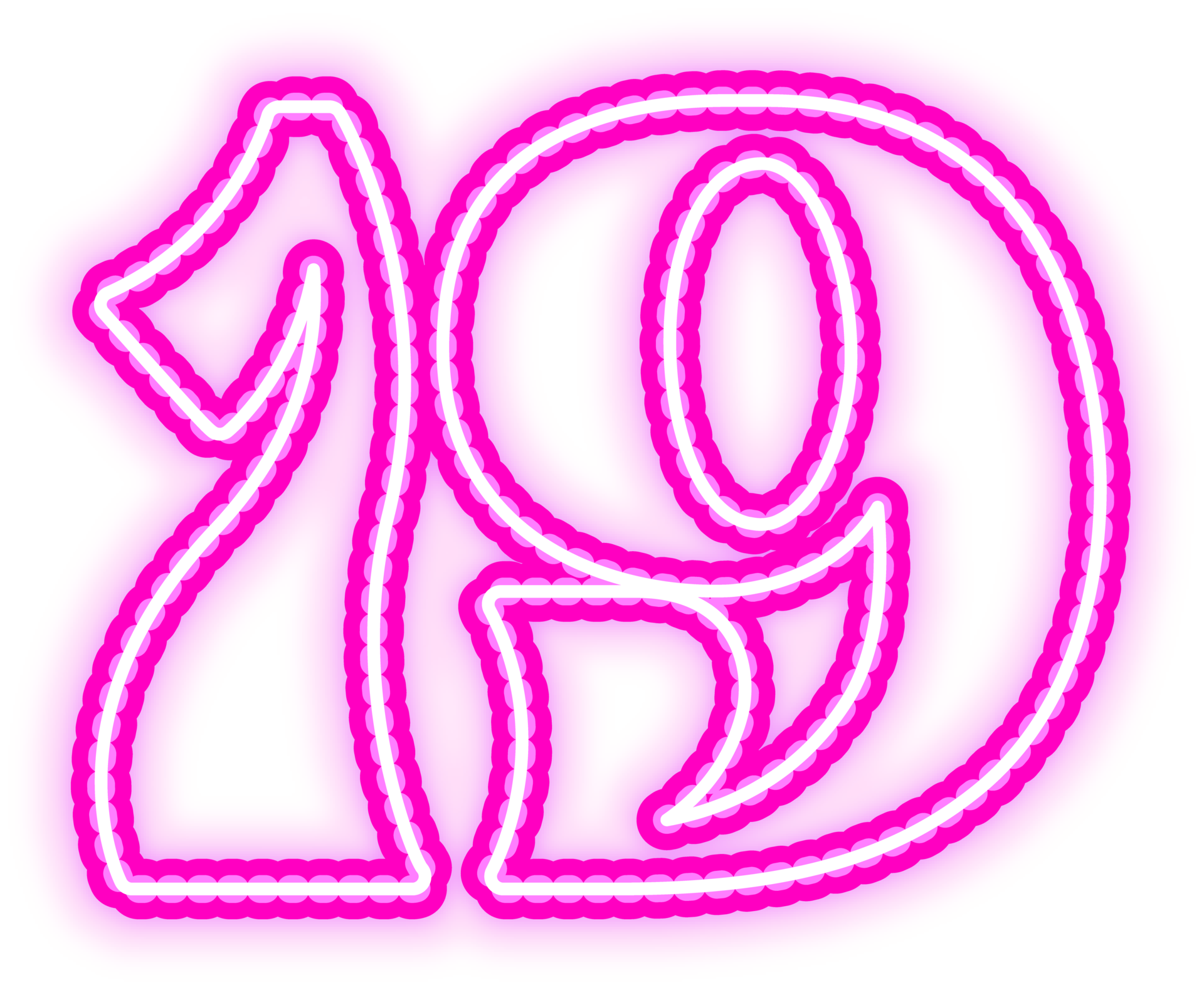 Pink Neon Number 19 33558869 PNG