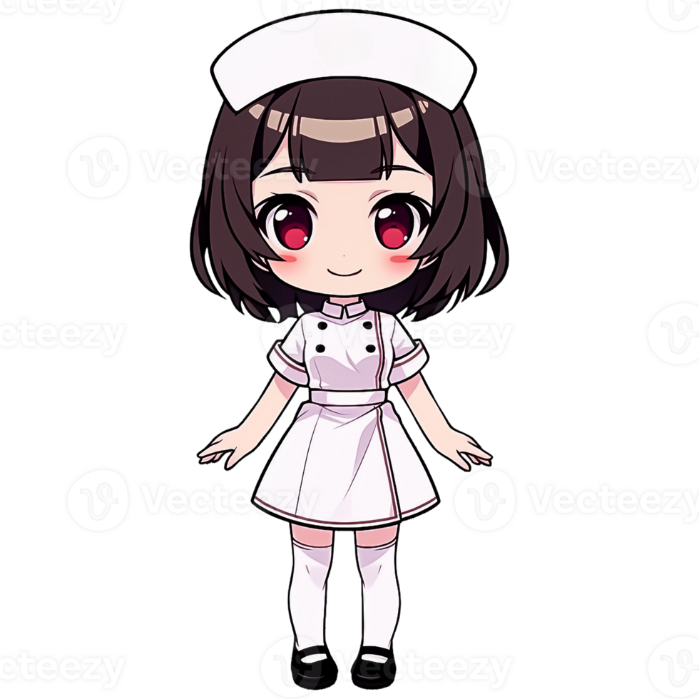 Cute Chibi Girl Nurse Ai Generative 33569926 Png
