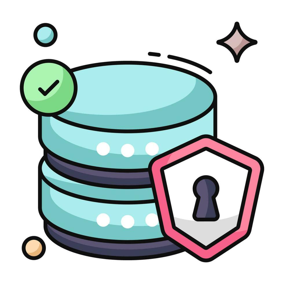 An icon design of database security 33599419 Vector Art at Vecteezy