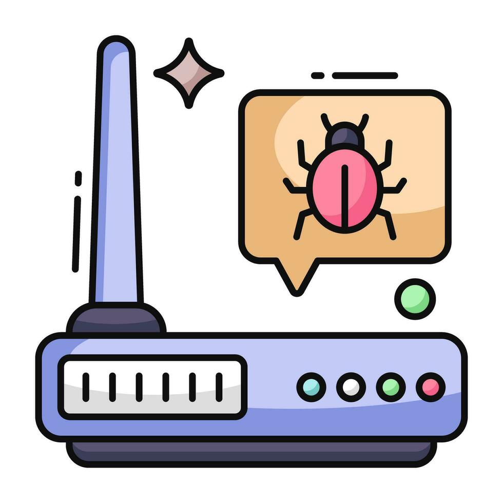 A vector design icon of router hacking 33606424 Vector Art at Vecteezy