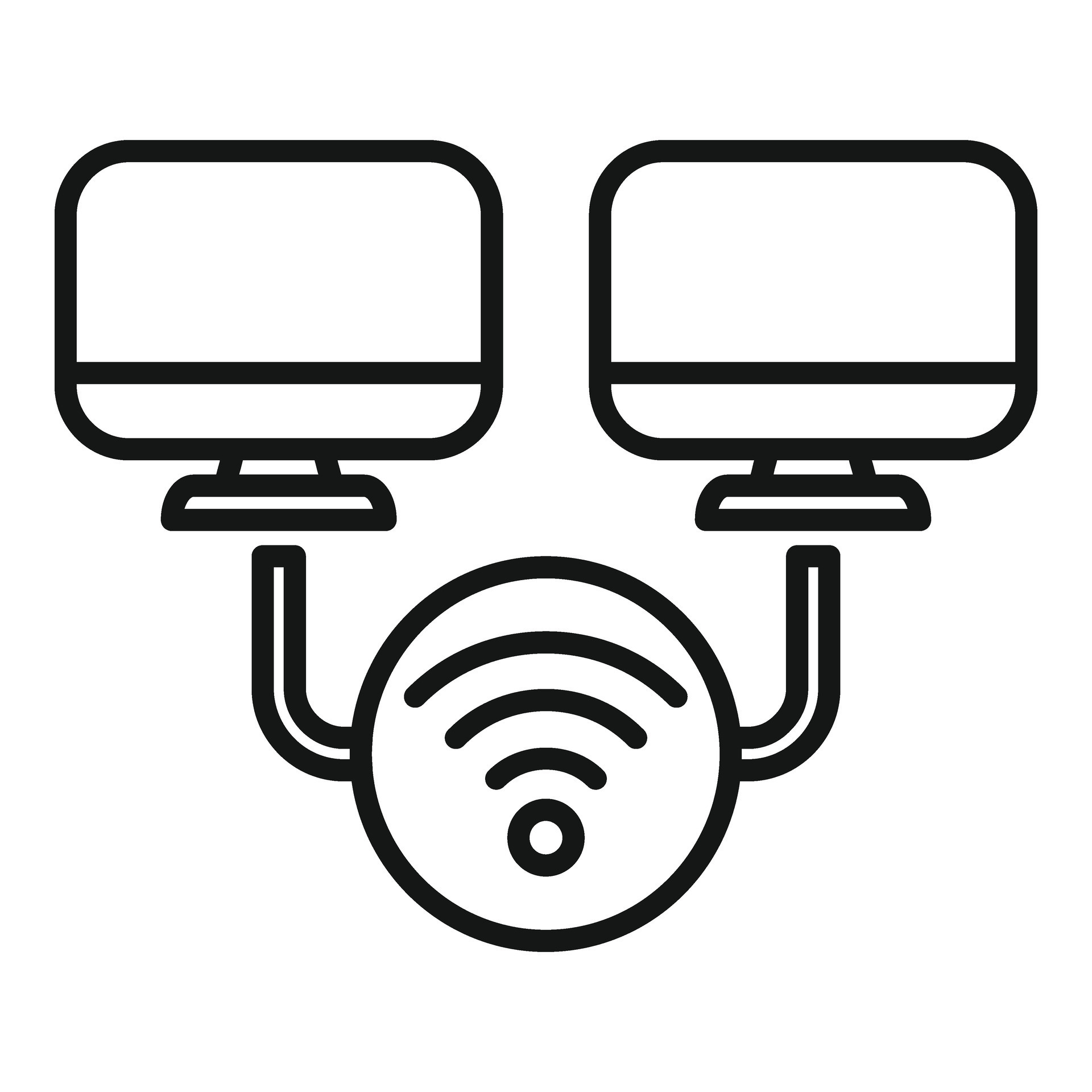 Smart Office Wifi Internet Icon Outline Vector Online Pc 33630484 Vector Art At Vecteezy