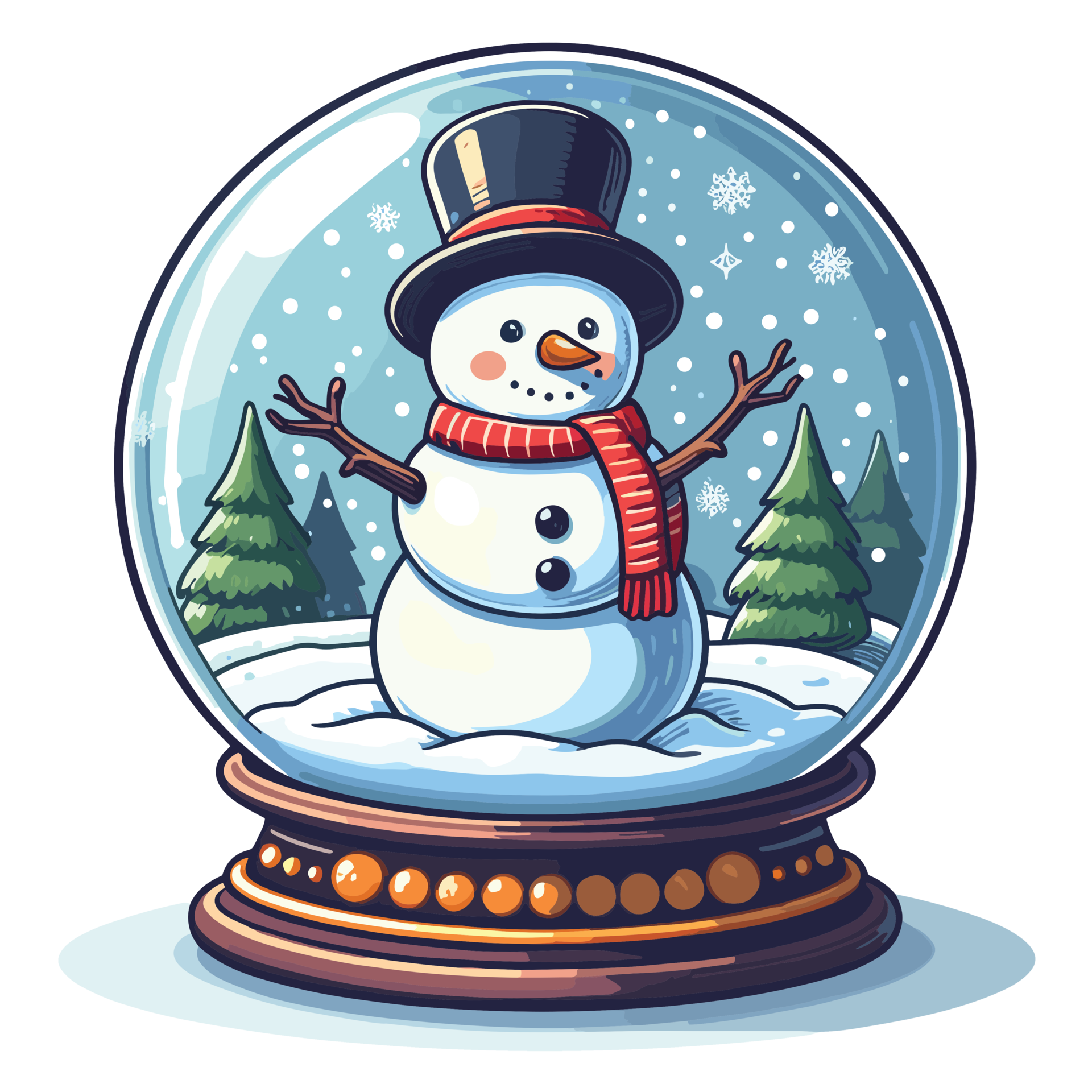 Christmas Snowglobe Clipart - Ai Generative 33642077 PNG