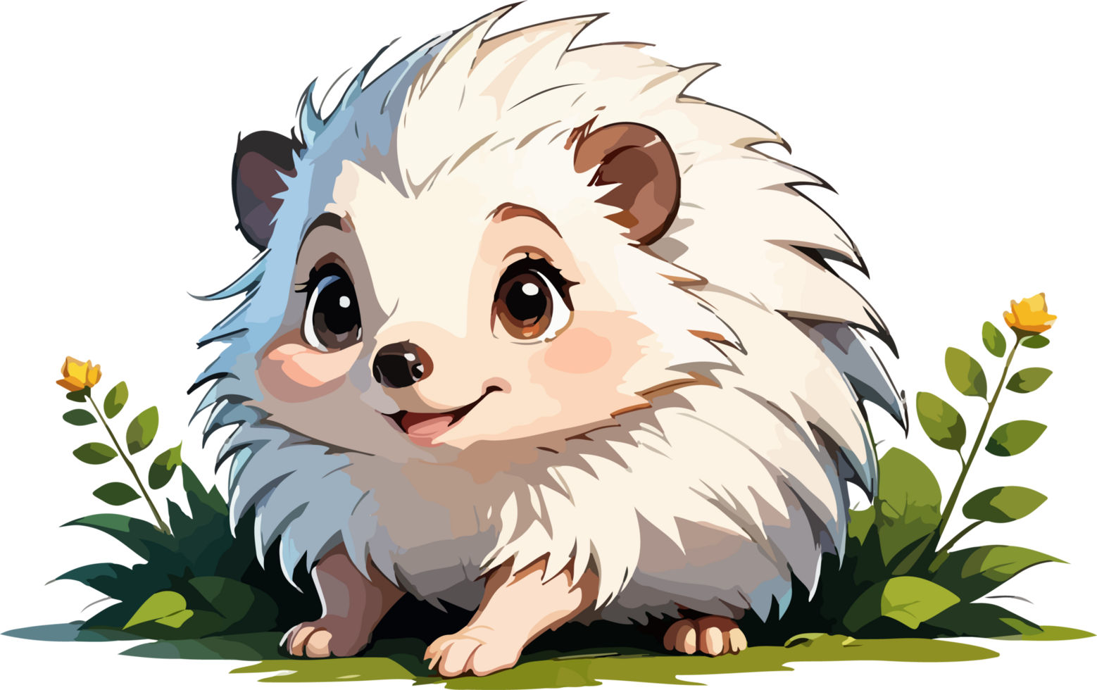 Cute Hedgehog Cartoon Logo Ai Generative 33642997 Png