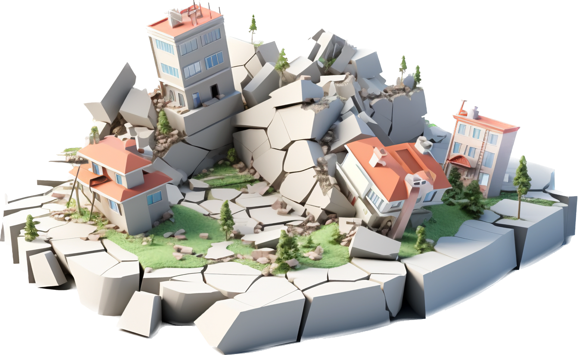 Earthquake png with AI generated. 33647305 PNG