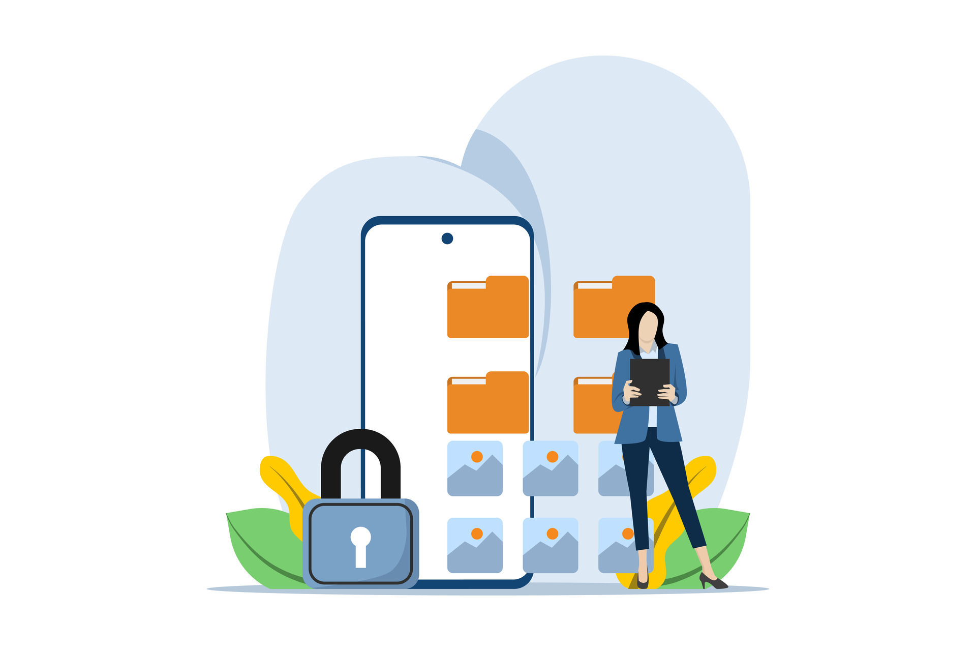 archivo gerente y datos almacenamiento concepto. archivo administración administración, datos ...