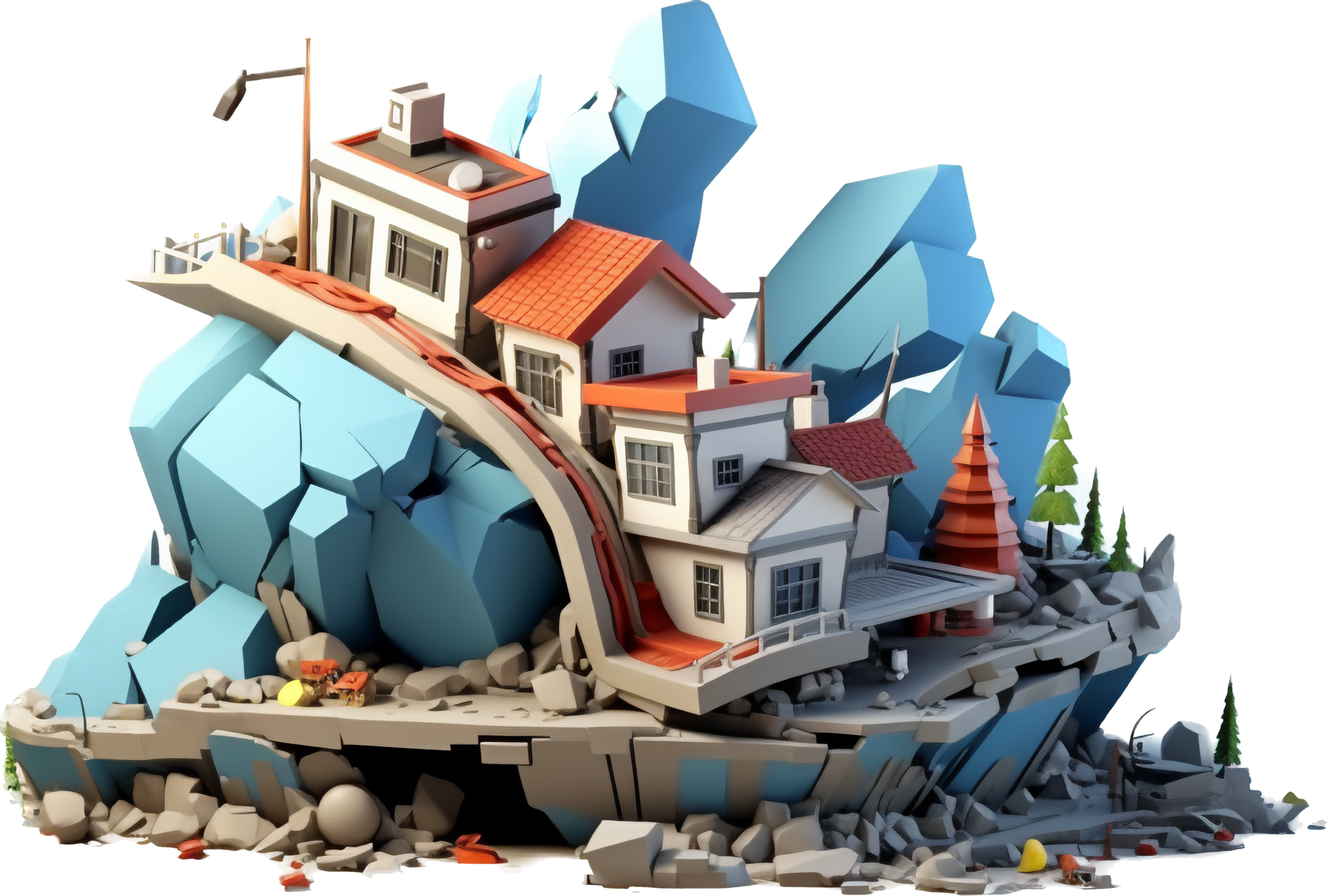 Earthquake png with AI generated. 33647391 PNG