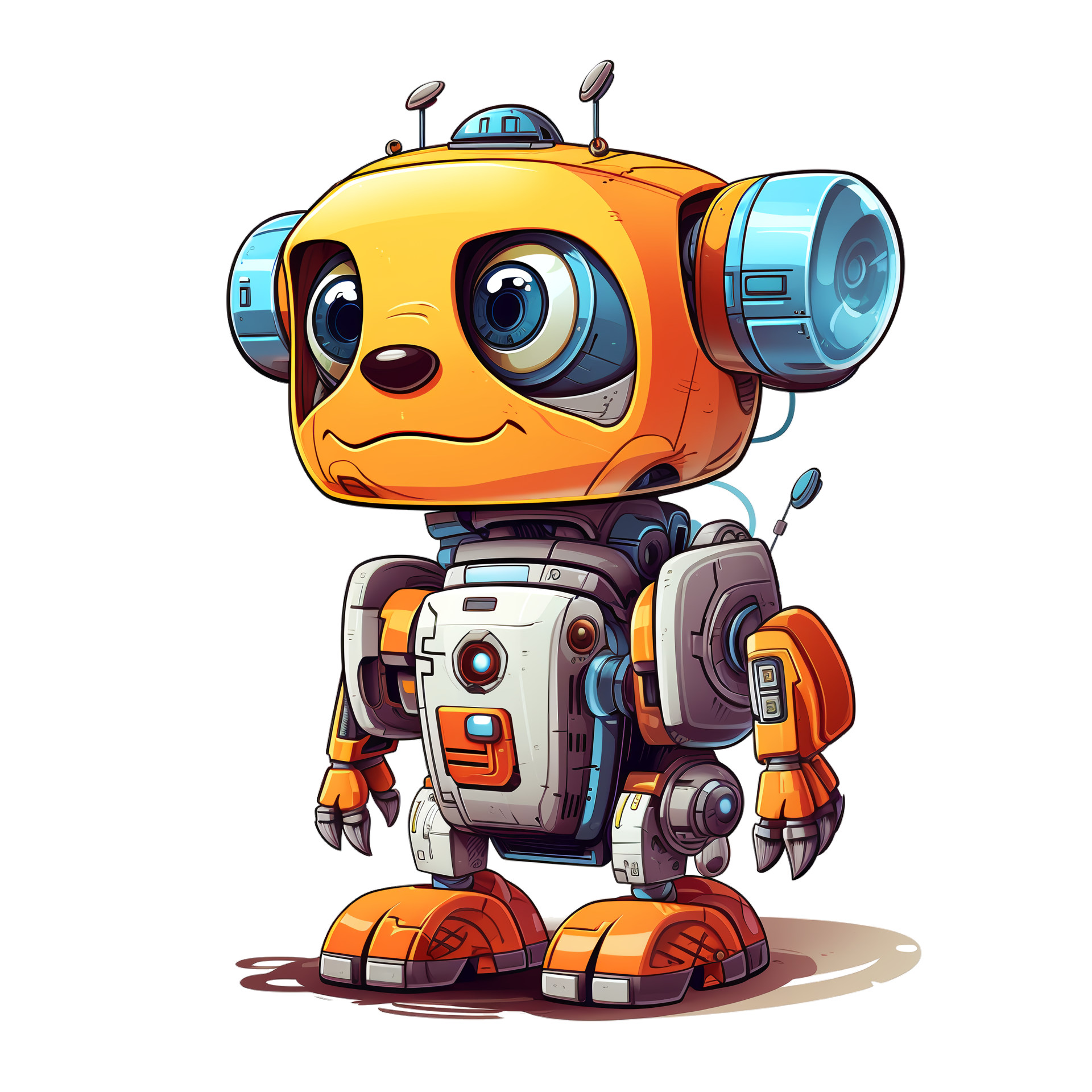 Cartoon Cool Robots Funny Cyborgs T Shirt Sticker AI Generated cartoon-cool-robots-funny-cyborgs-t-shirt-sticker-ai-generated