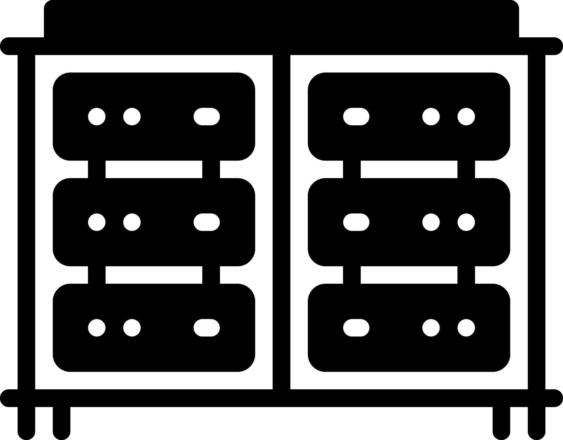 solid icon for server 33654280 Vector Art at Vecteezy