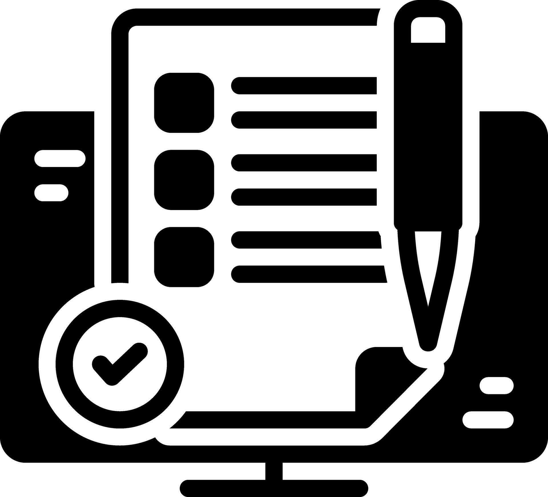 solid icon for summary 33654308 Vector Art at Vecteezy
