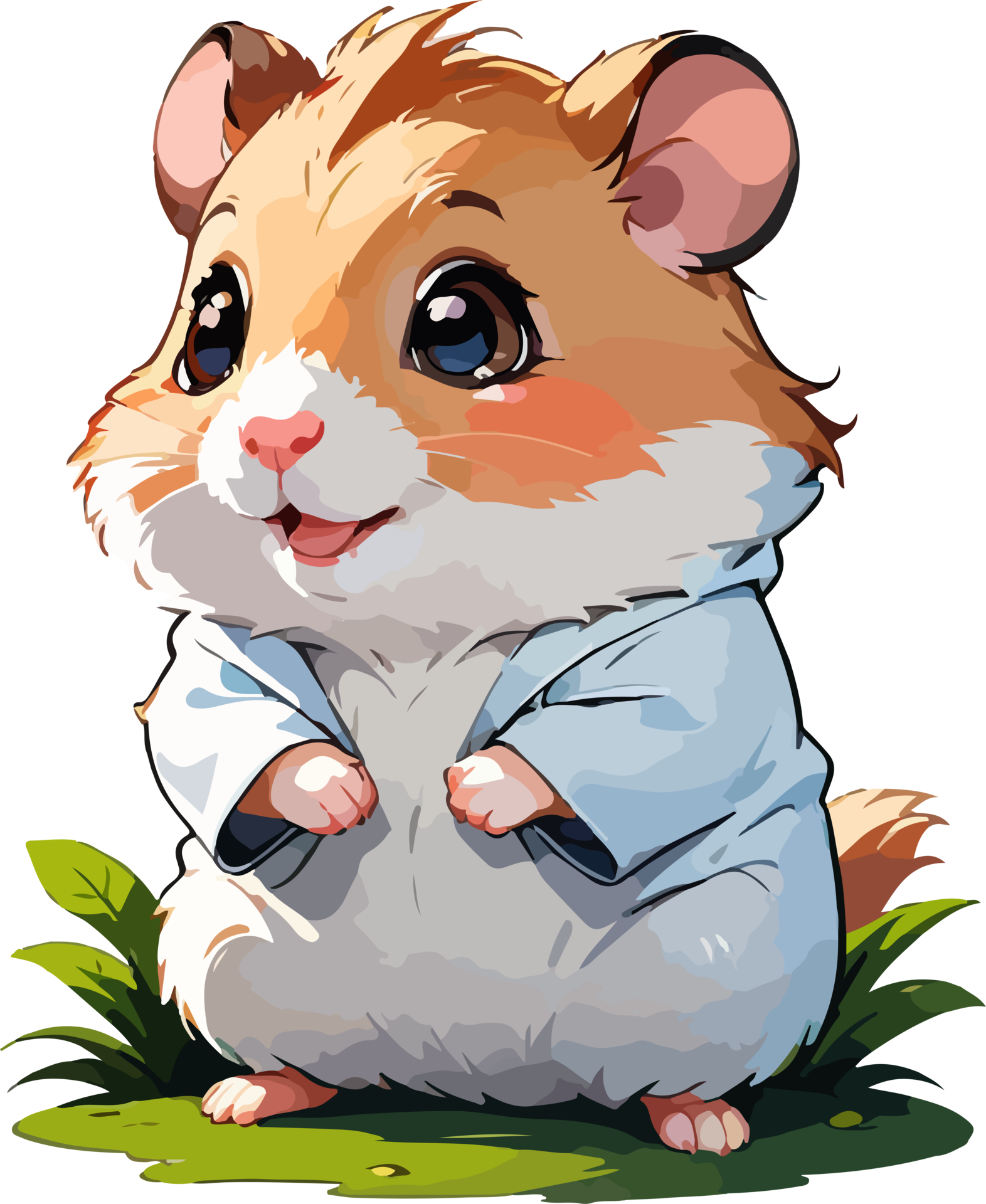 Cute Hamster Cartoon Character Ai Generative 33654614 Png