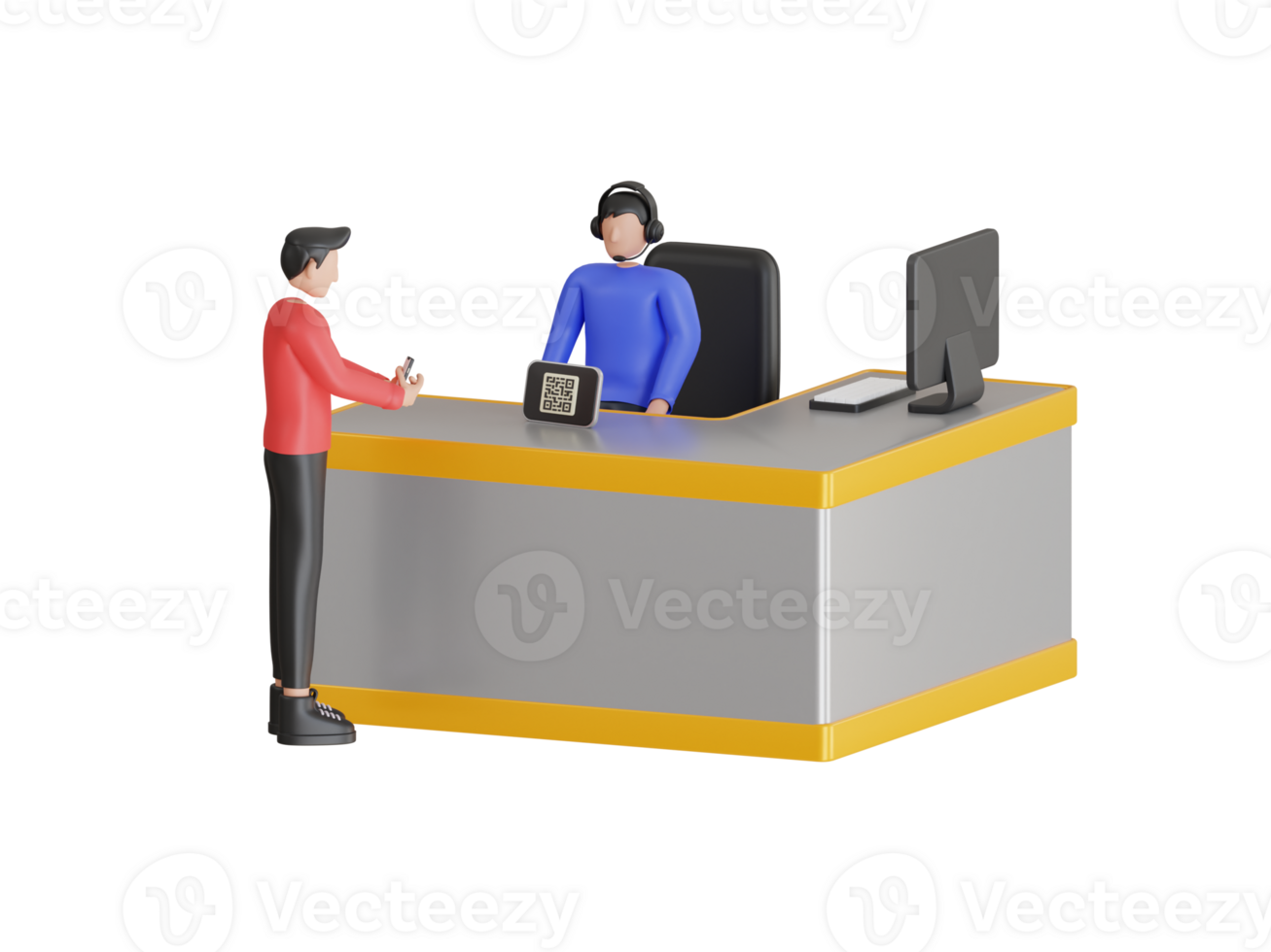 Scan Payment 3d Illustration Scanning Qr Code On Table And Online Payment Scan Qr Code Mobile
