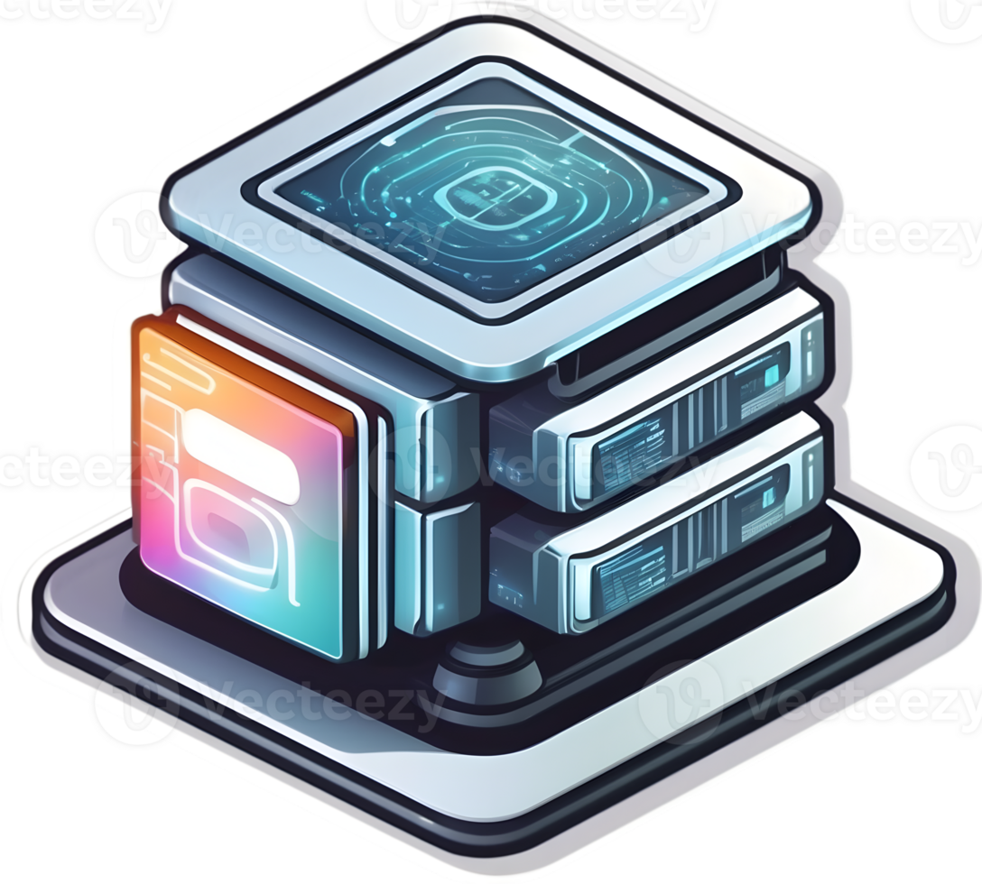 Server Icons Set Isometric 3d Isometric Icons Server Server Rack Ai Generative 33661836 Png