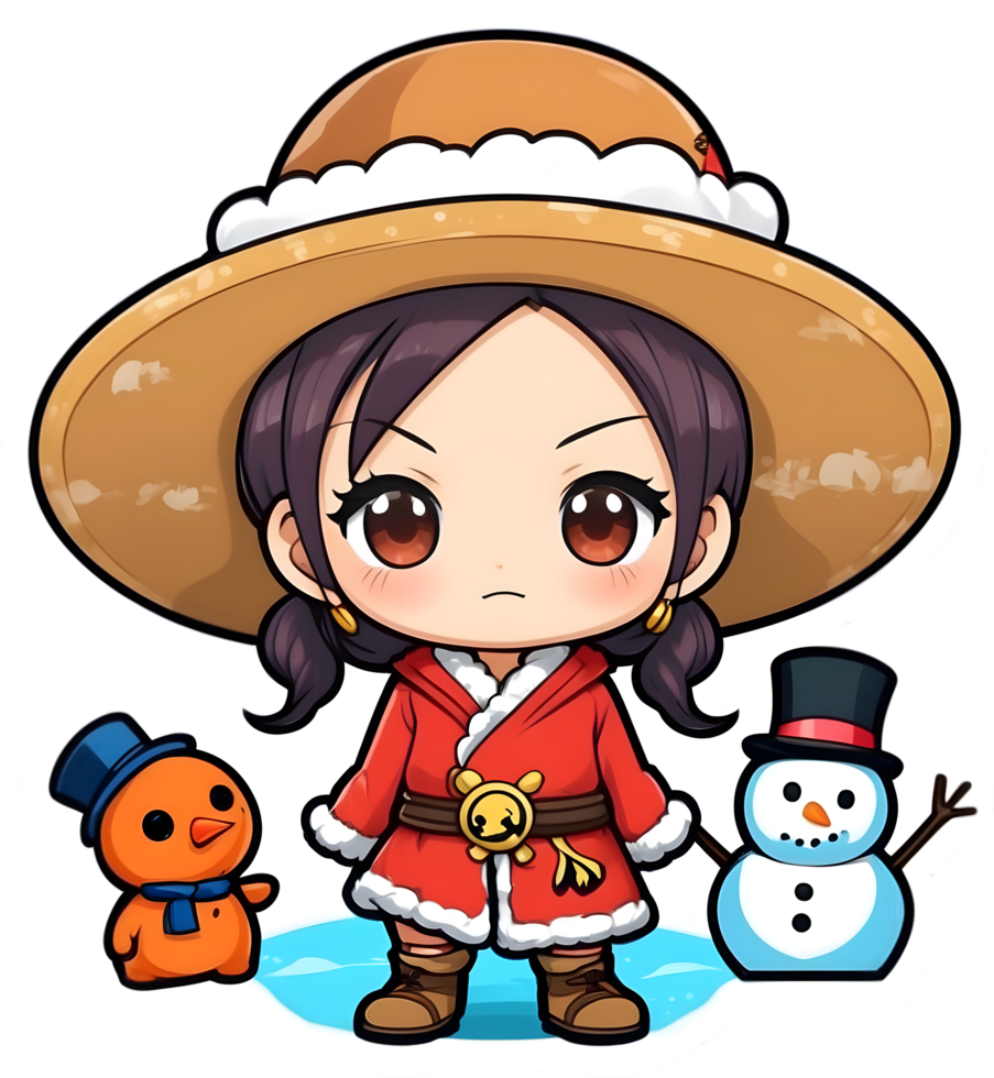 Boa Hancock With Christmas Theme Ai Generative 33663317 Png