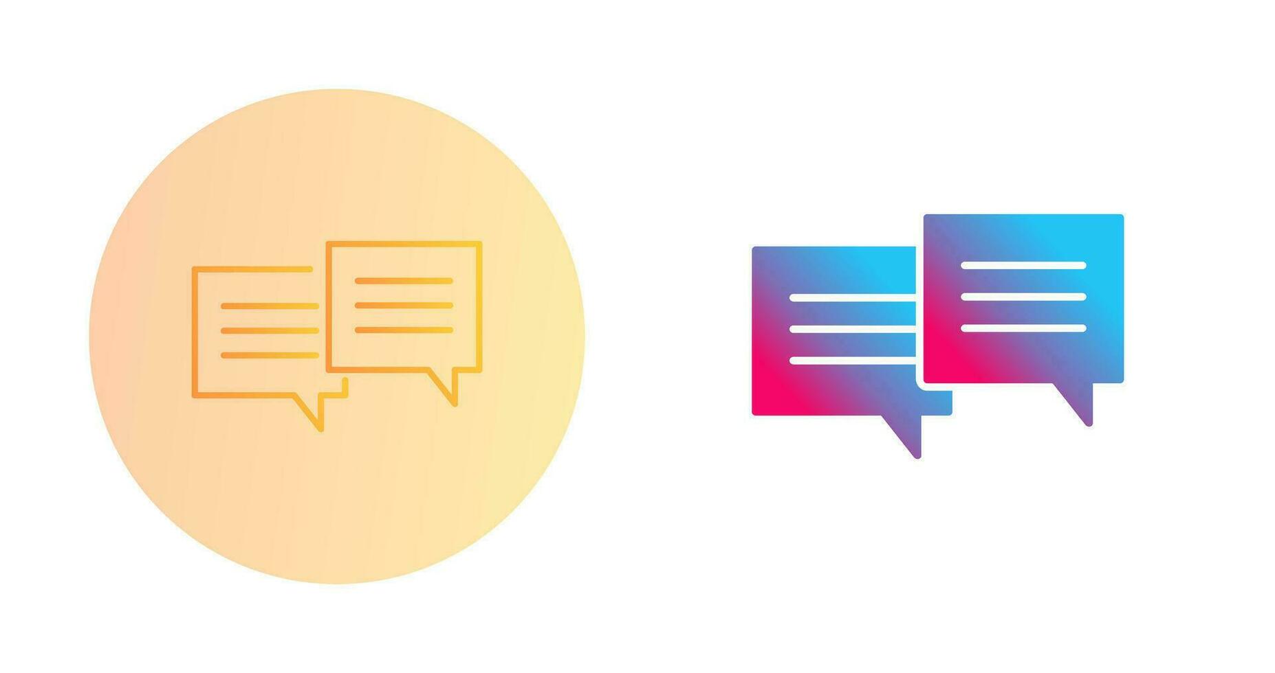 Unique Two Chat Bubbles Vector Icon 33703784 Vector Art At Vecteezy