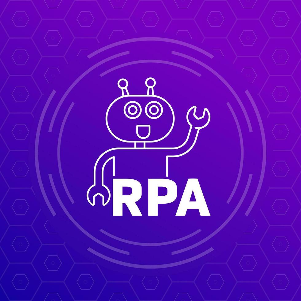Rpa Bot Icon Robotic Process Automation Vector 33712810 Vector Art At