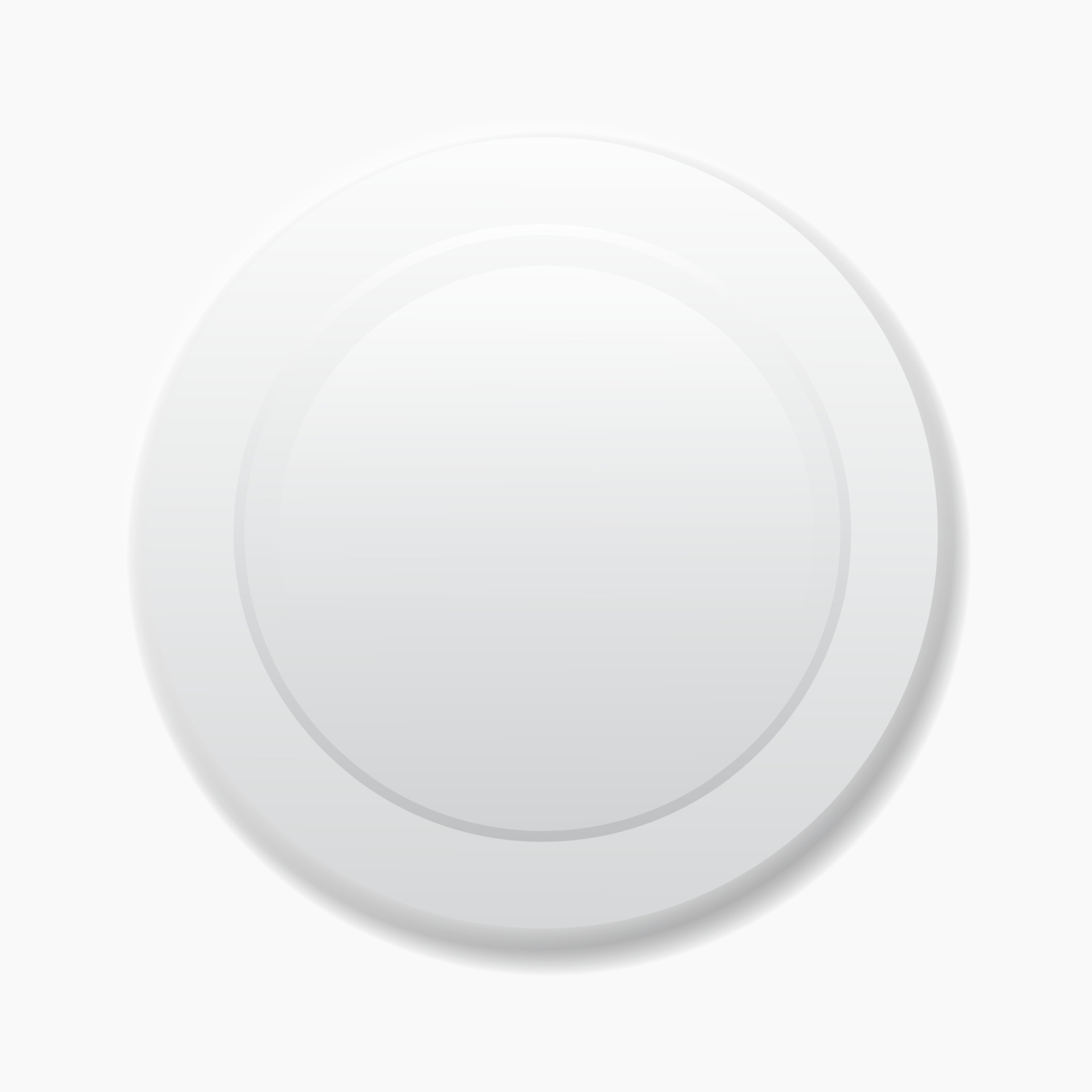 White circle with shadow on white background. Neumorphism button ...