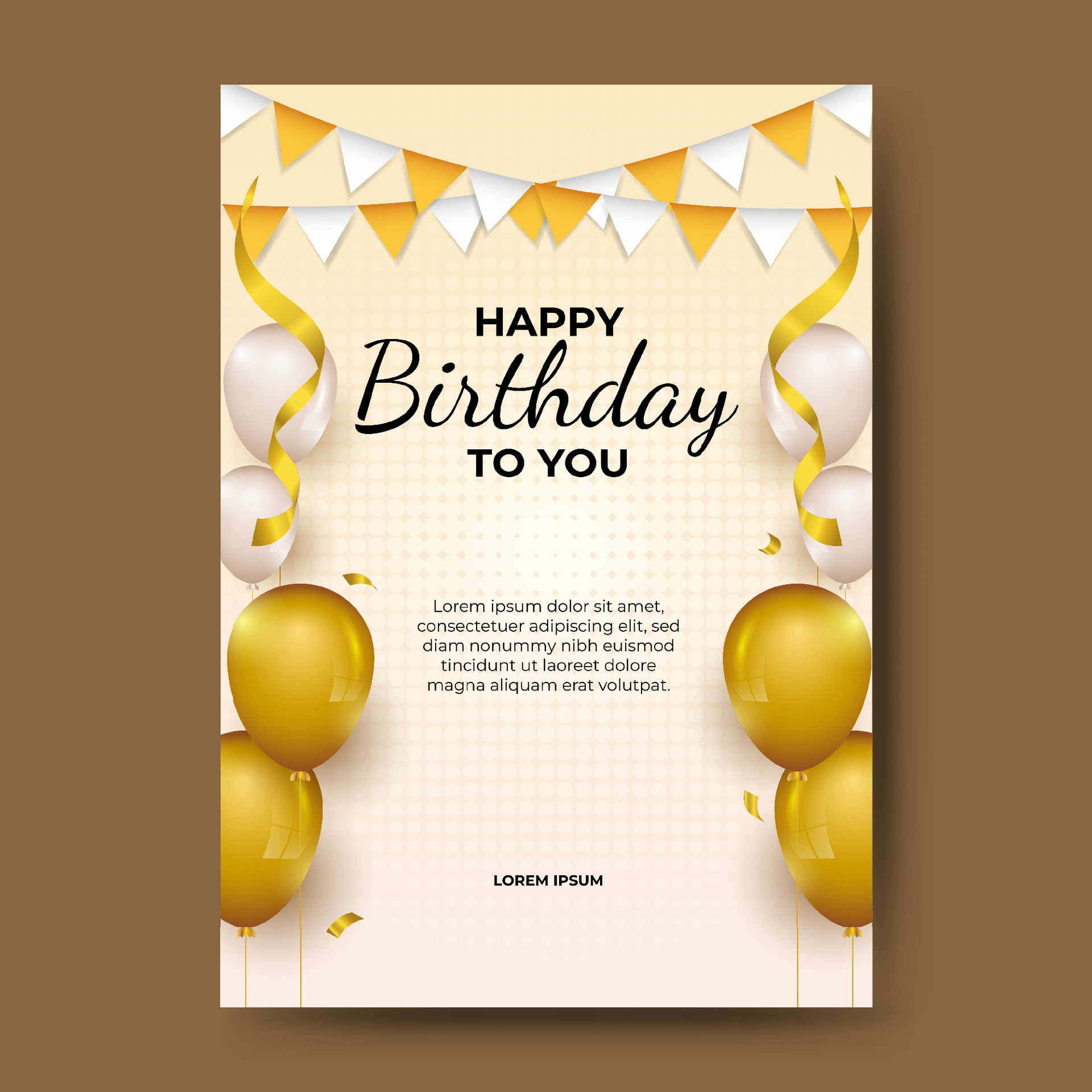 happy birthday background. greeting card and design template with balloon decoration 33721563 ...