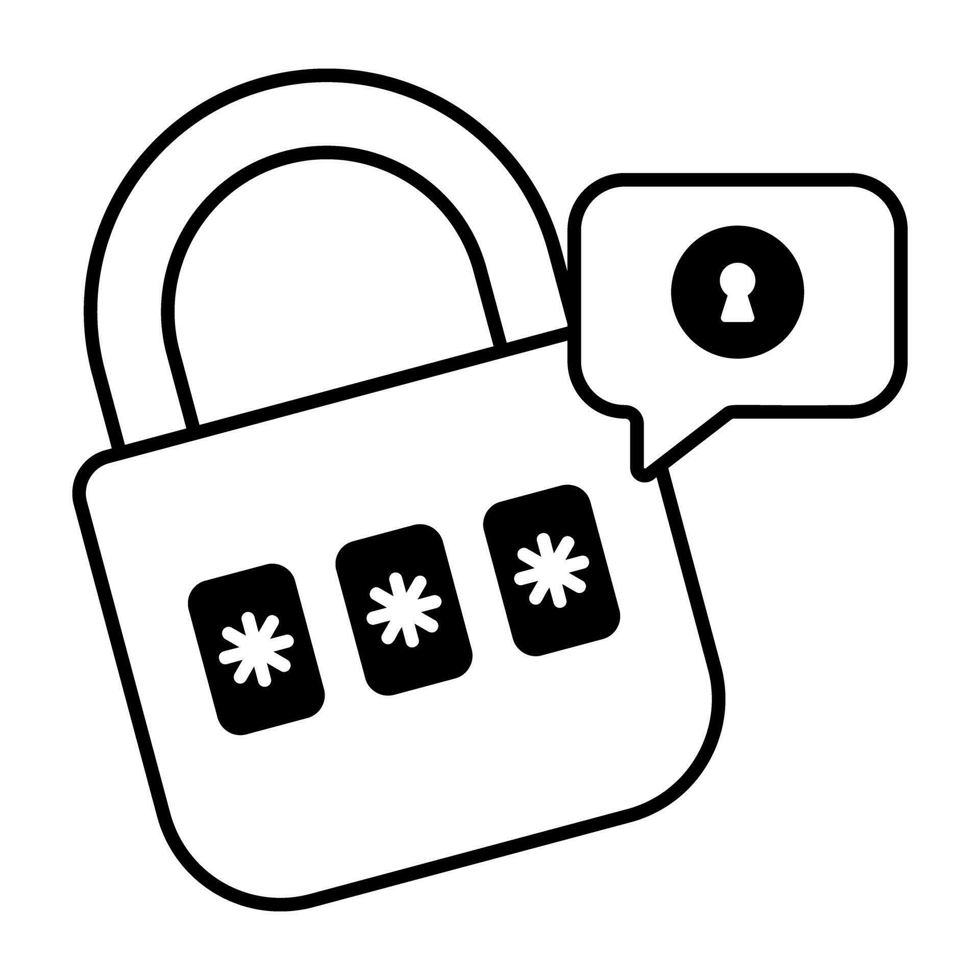 Trendy Password Lock 33825498 Vector Art At Vecteezy