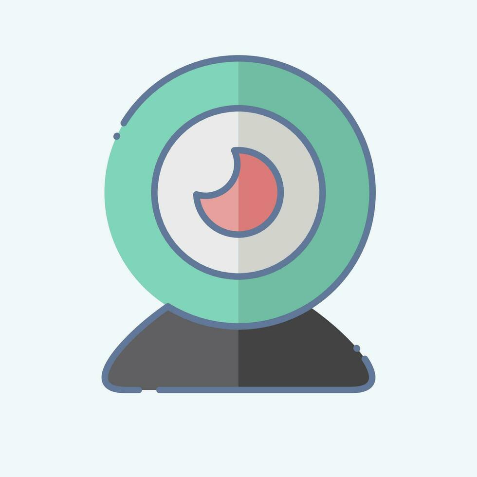 Icon Webcam Related To Computer Symbol Doodle Style Simple Design Editable Simple