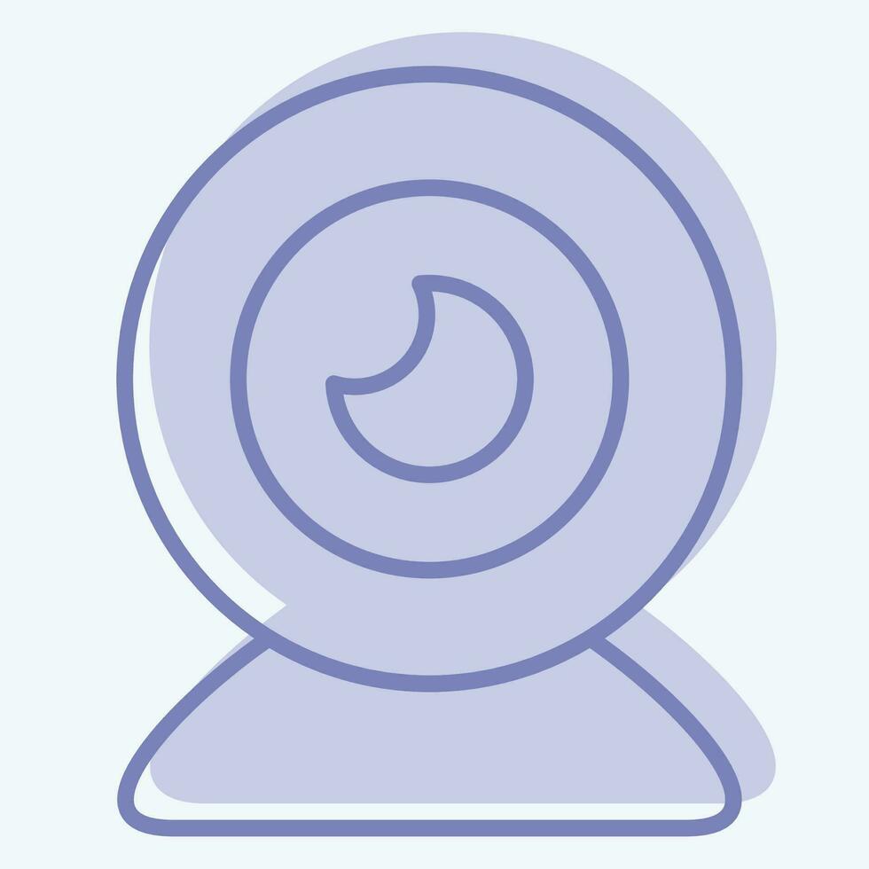 Icon Webcam Related To Computer Symbol Two Tone Style Simple Design Editable Simple