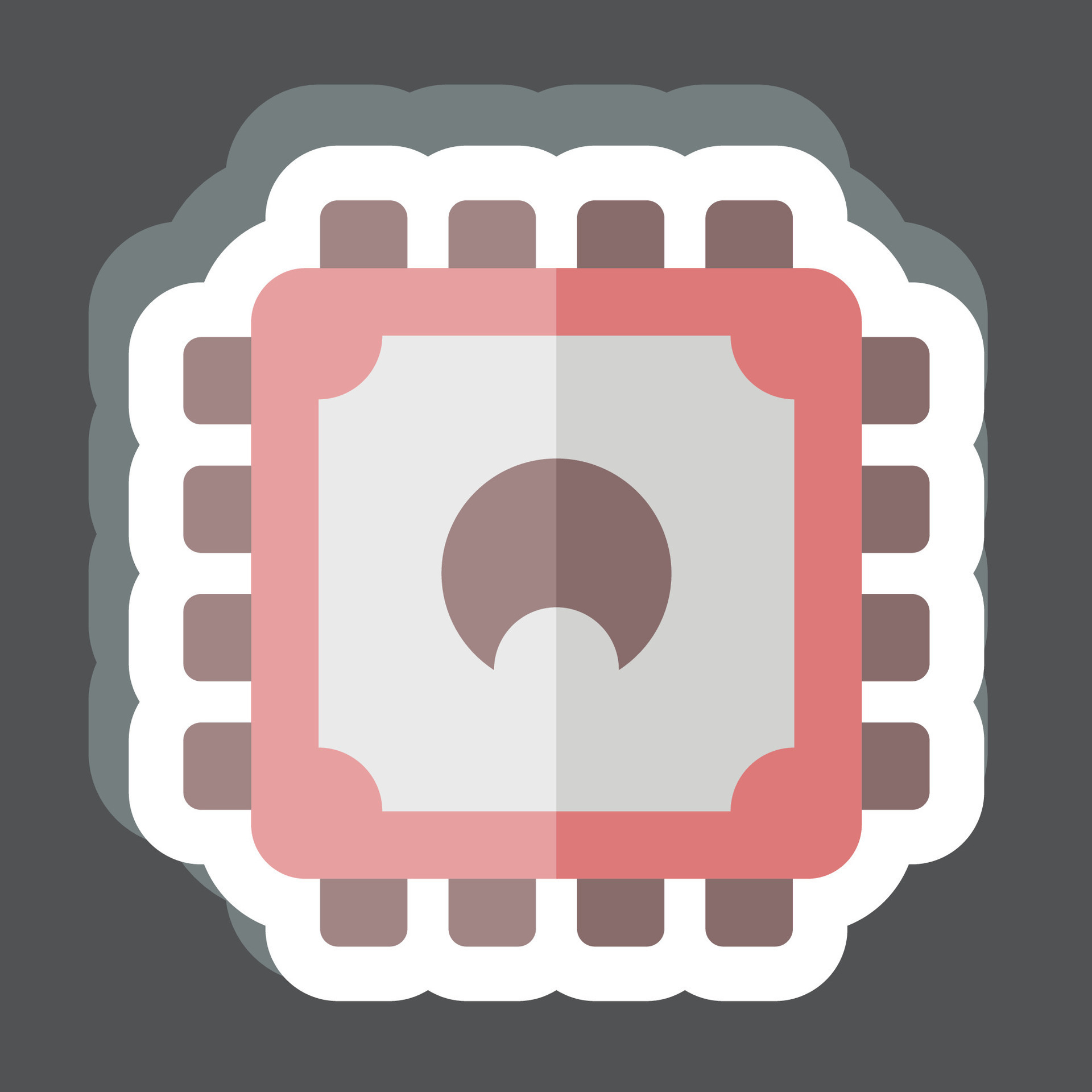 Sticker Cpu. related to Computer symbol. simple design editable. simple ...