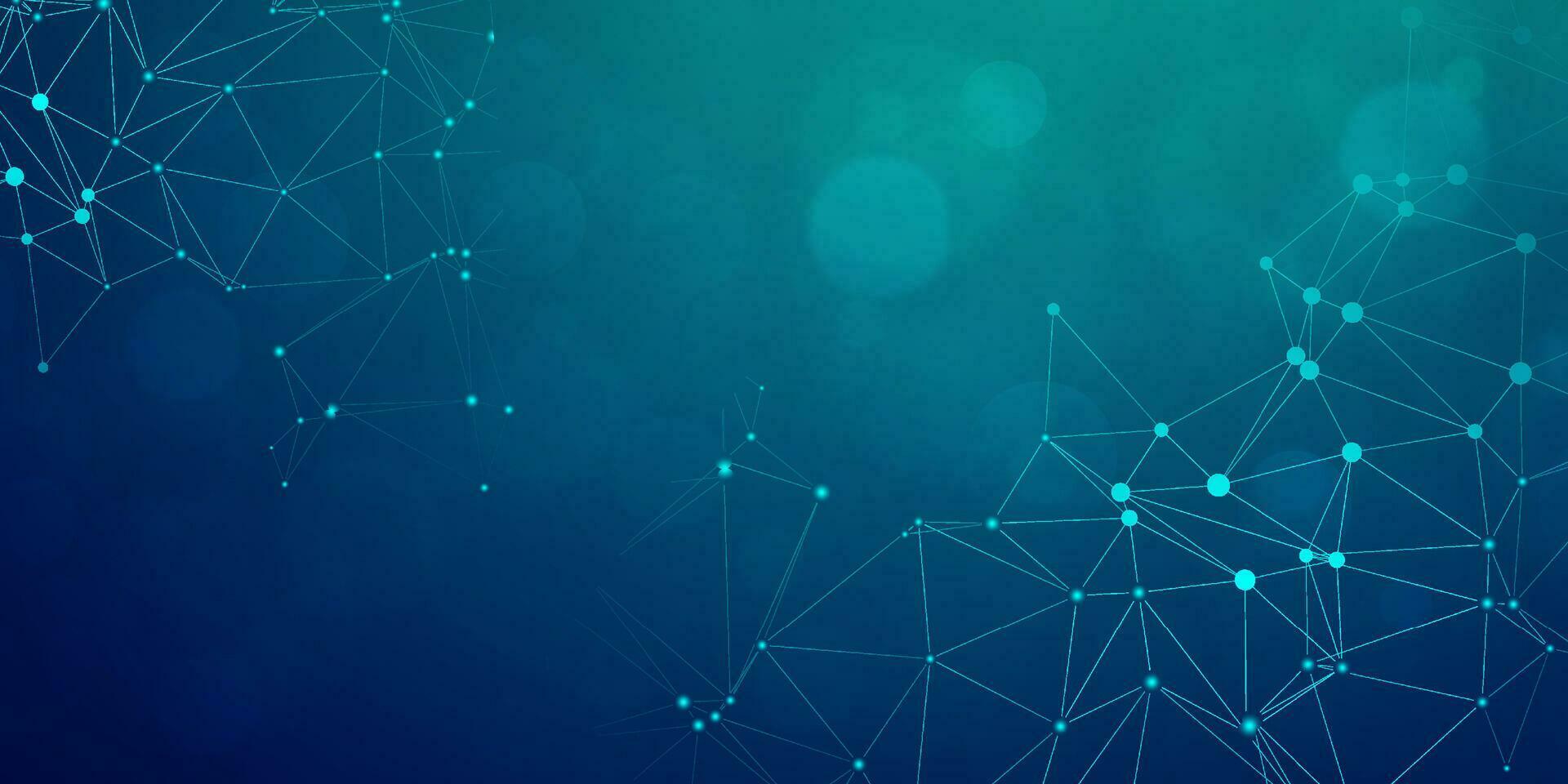 Digital Technology Speed Connect Blue Green Background Cyber Nano Information Abstract