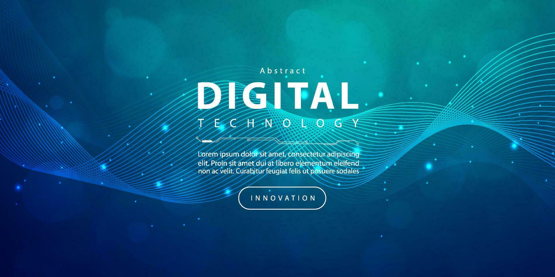 Digital Technology Internet Network Speed Connection Blue Green Background Cyber Nano