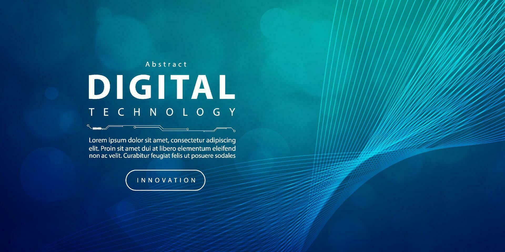 Digital Technology Internet Network Speed Connection Blue Green Background Cyber Nano