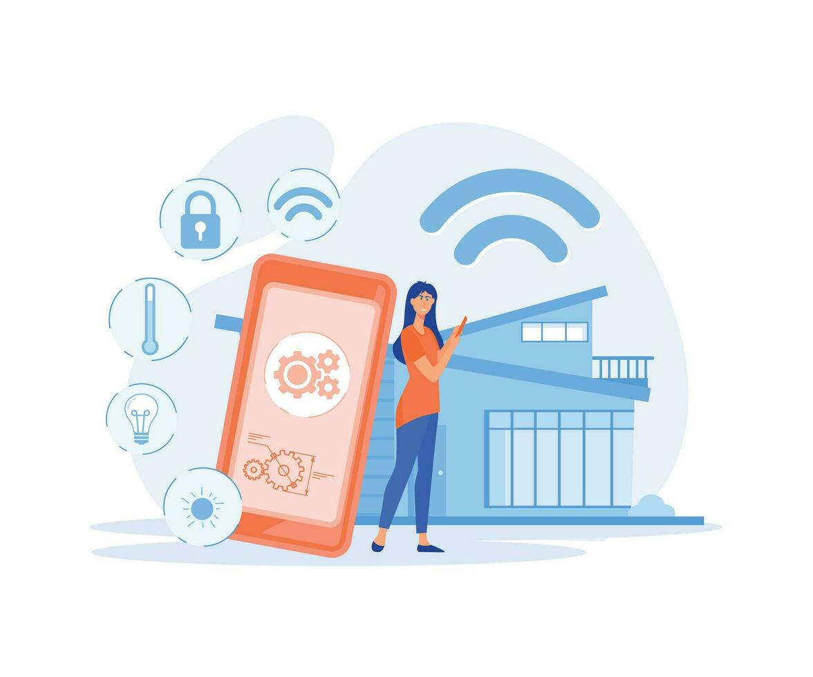 Smart home concept, Next generation IoT, home with cognitive ...