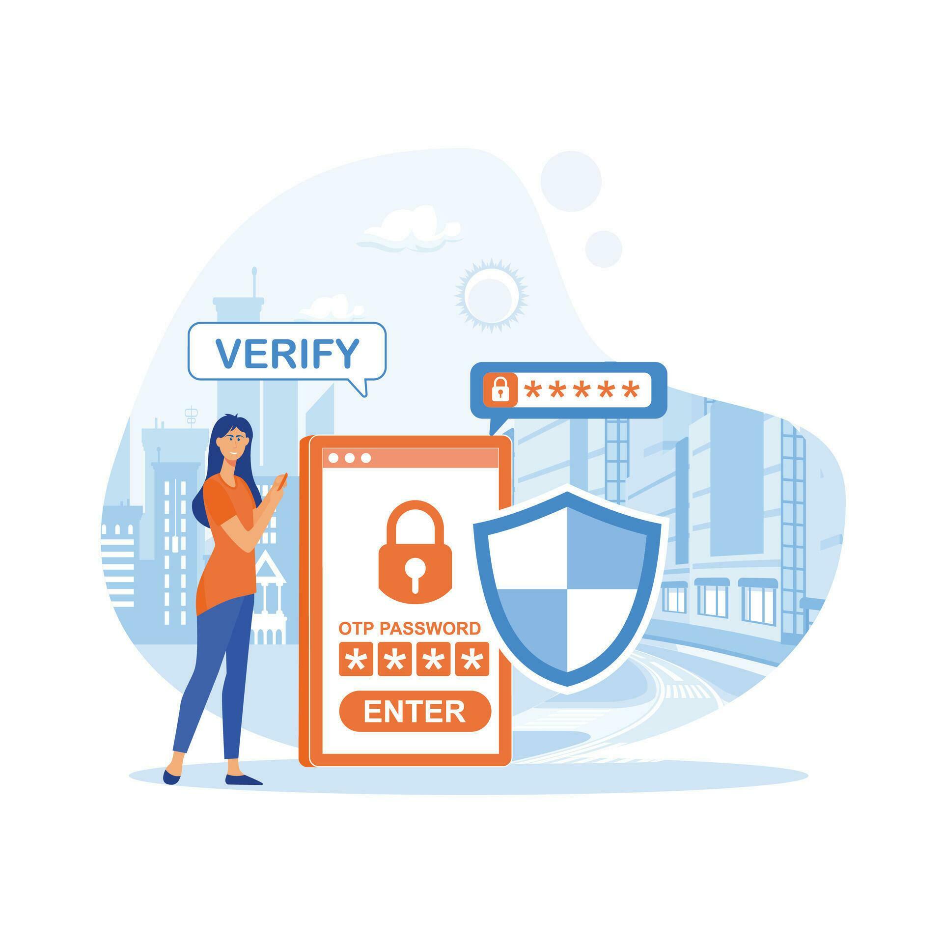 Otp Authentication Secure Verification One Time Password For Secure