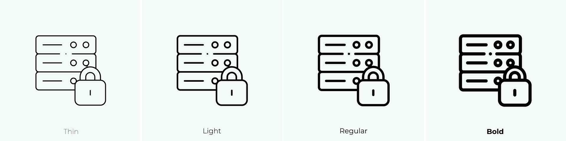 server icon. Thin, Light, Regular And Bold style design isolated on ...