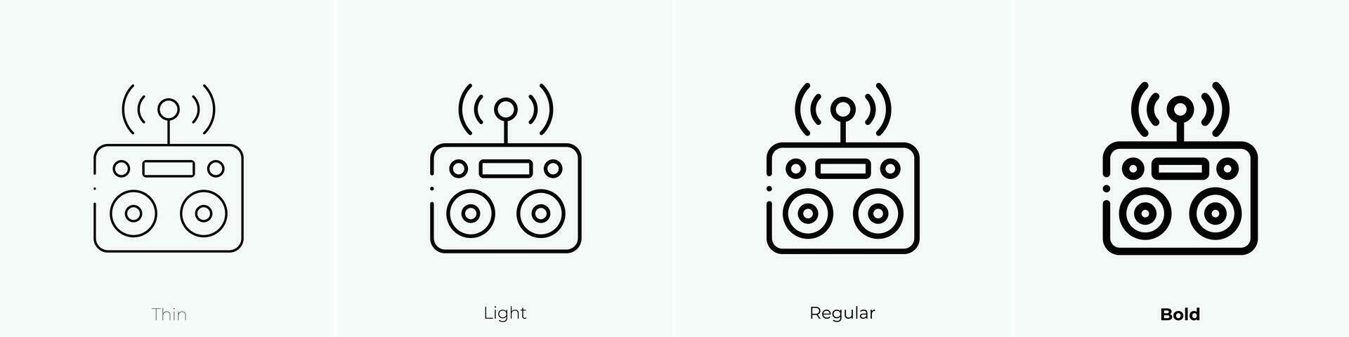 remote control icon. Thin, Light, Regular And Bold style design ...